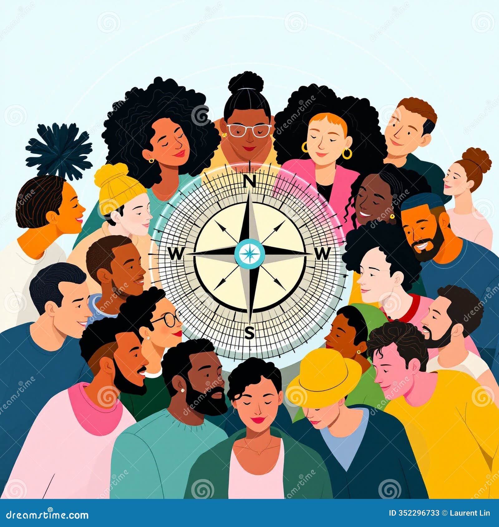 Shared Vision Alignment Vector Illustration Stock Illustration ...