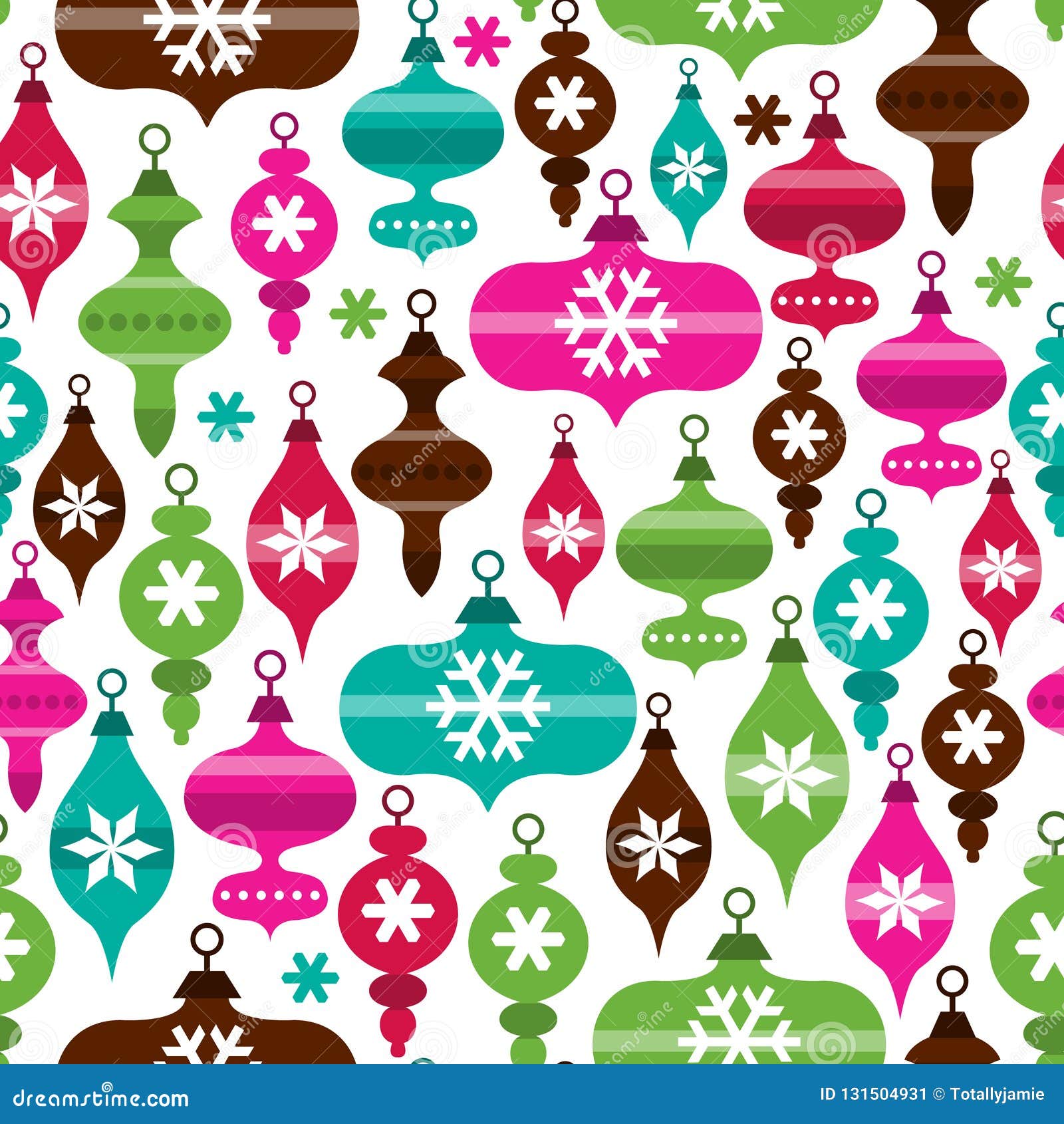 Retro Christmas Theme Seamless Pattern Background Stock Vector ...