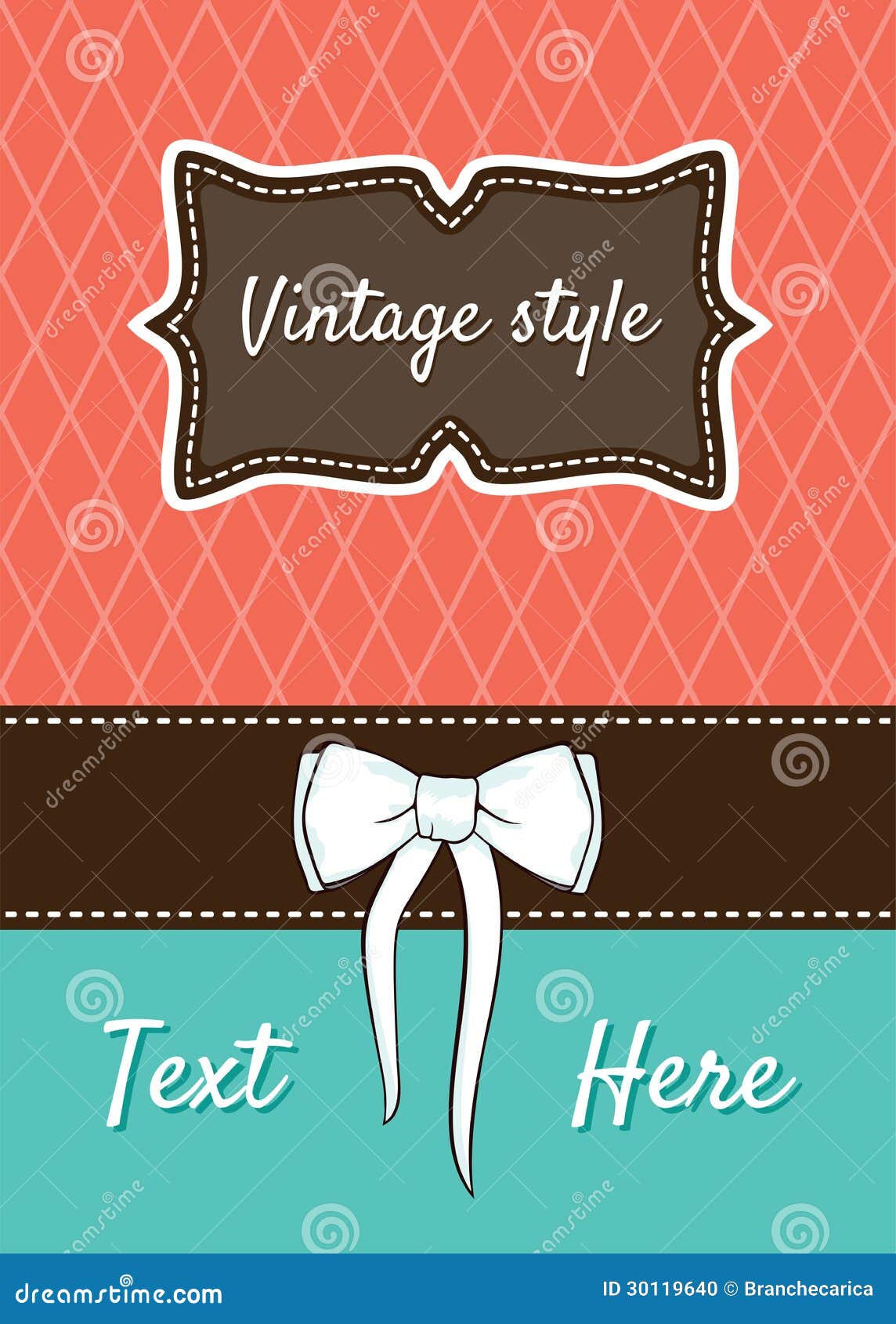 Retro Greeting Card Template Design Stock Vector - Illustration of ...