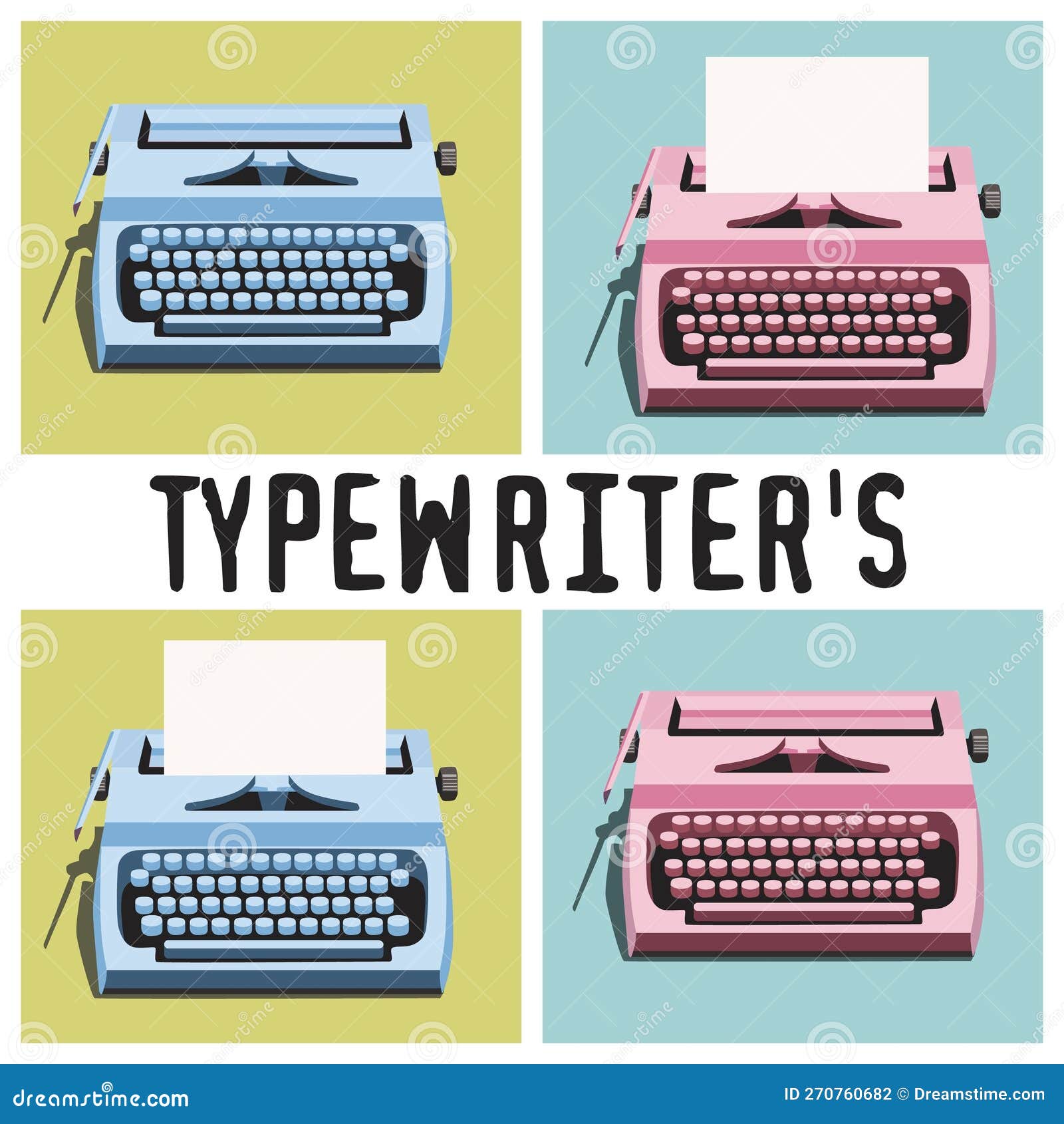 Button Typewriters Font Vector Illustration | CartoonDealer.com #71772840