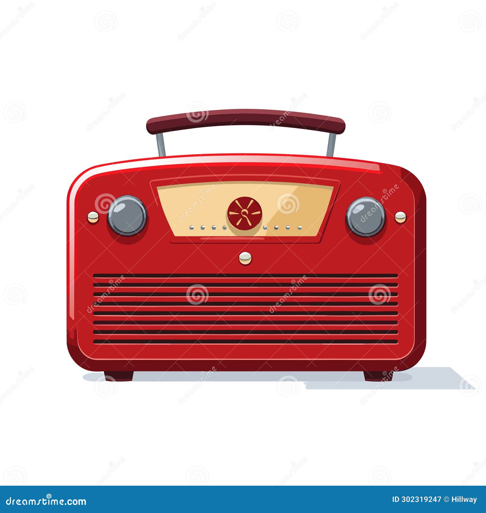 Vector Illustration of a Retro Vintage Radio Stock Vector ...