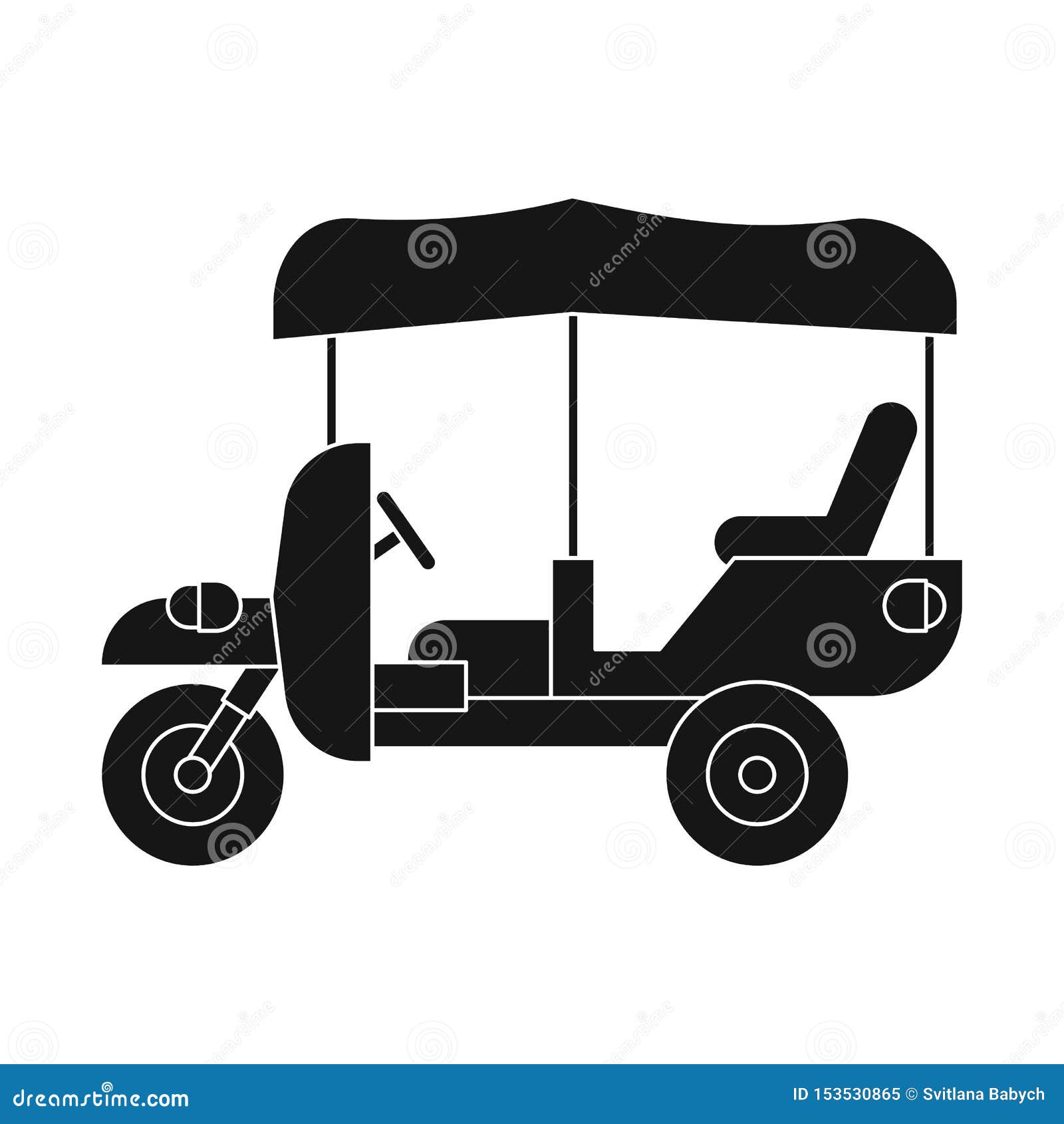 Vector Design of Rickshaw and Auto Sign. Set of Rickshaw and Service ...