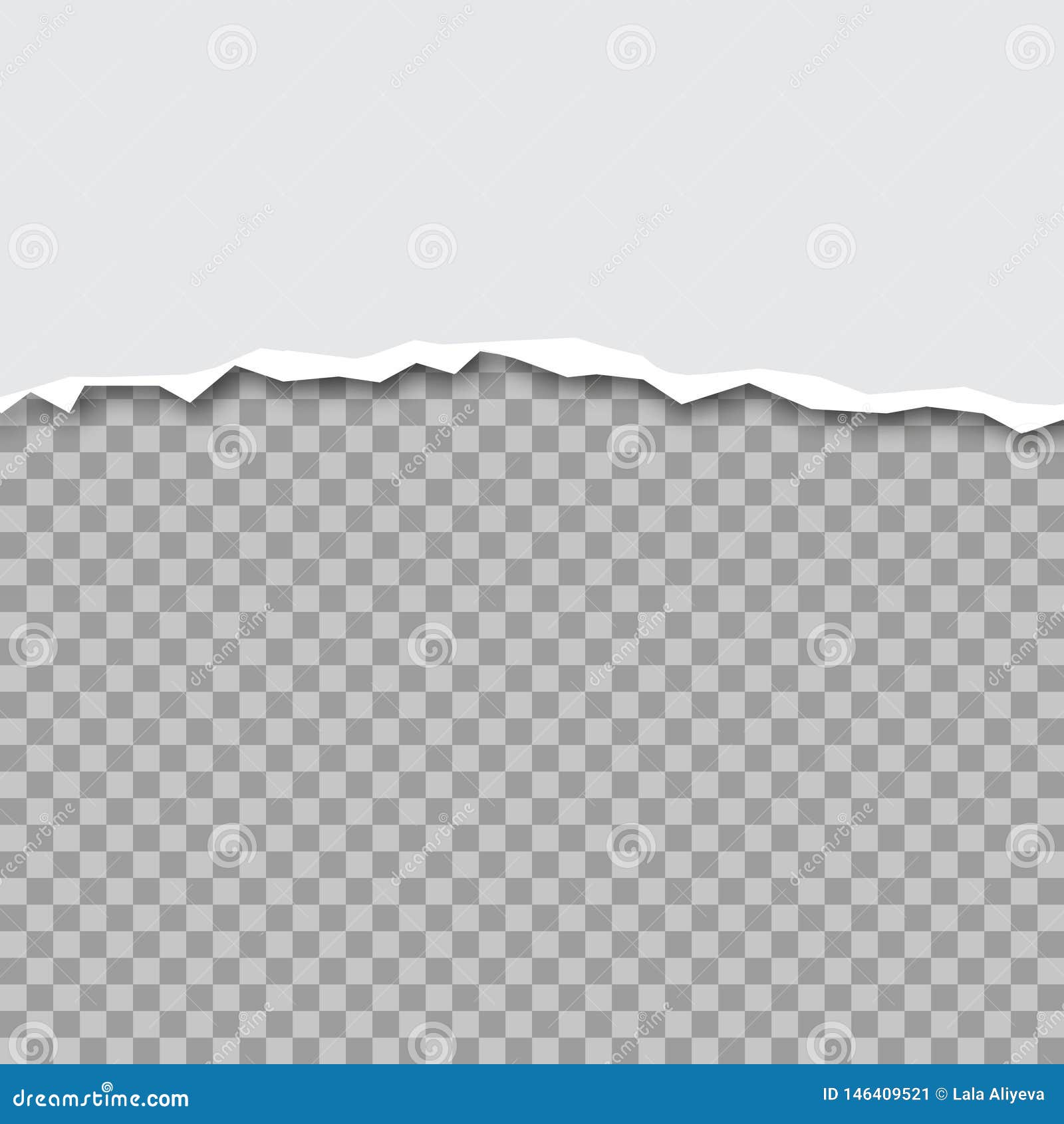 Vector Illustration of Ripped Paper with Transparent Background. Vector ...