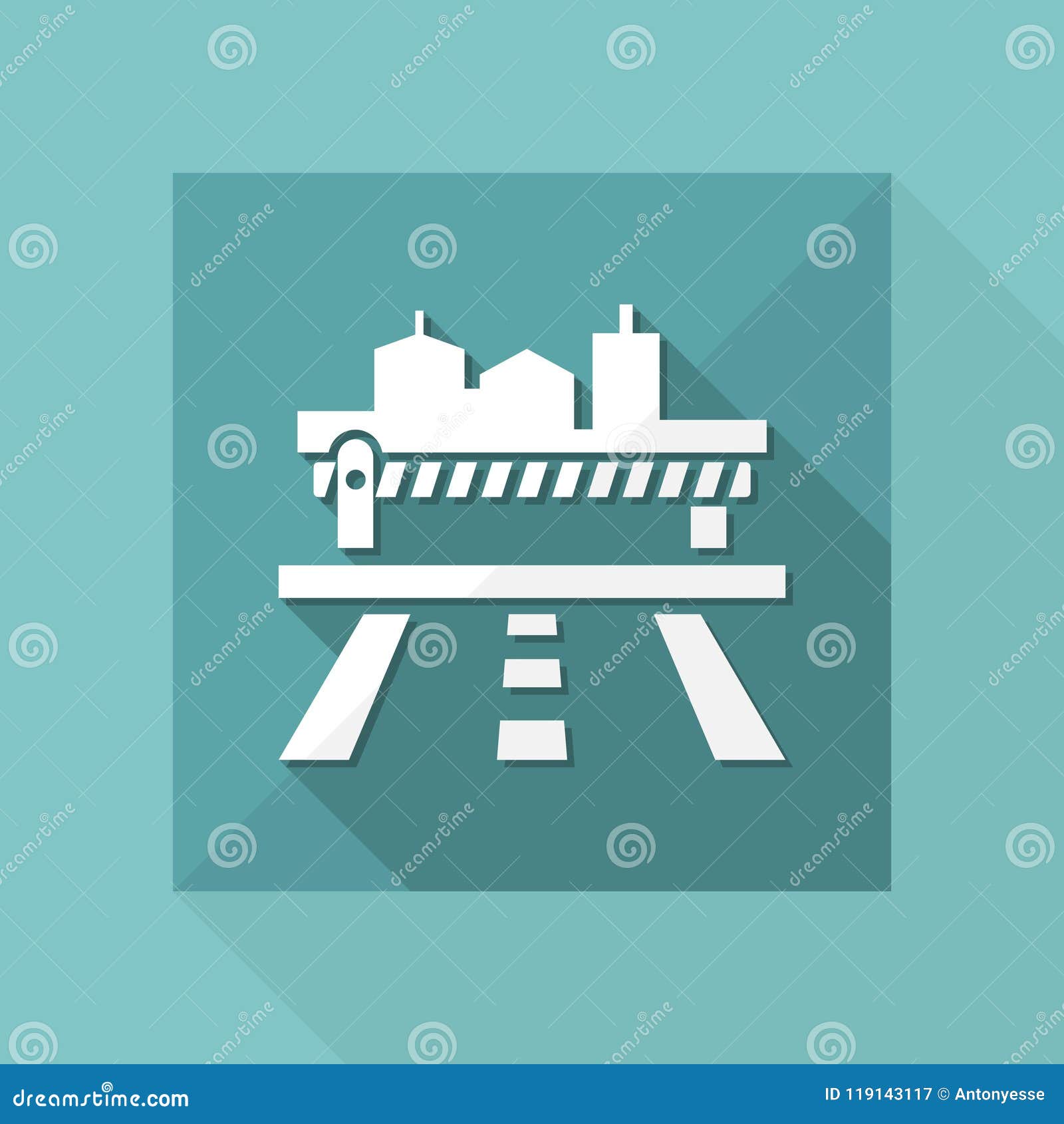 Vector Illustration of Road Frontier Icon Stock Vector - Illustration ...