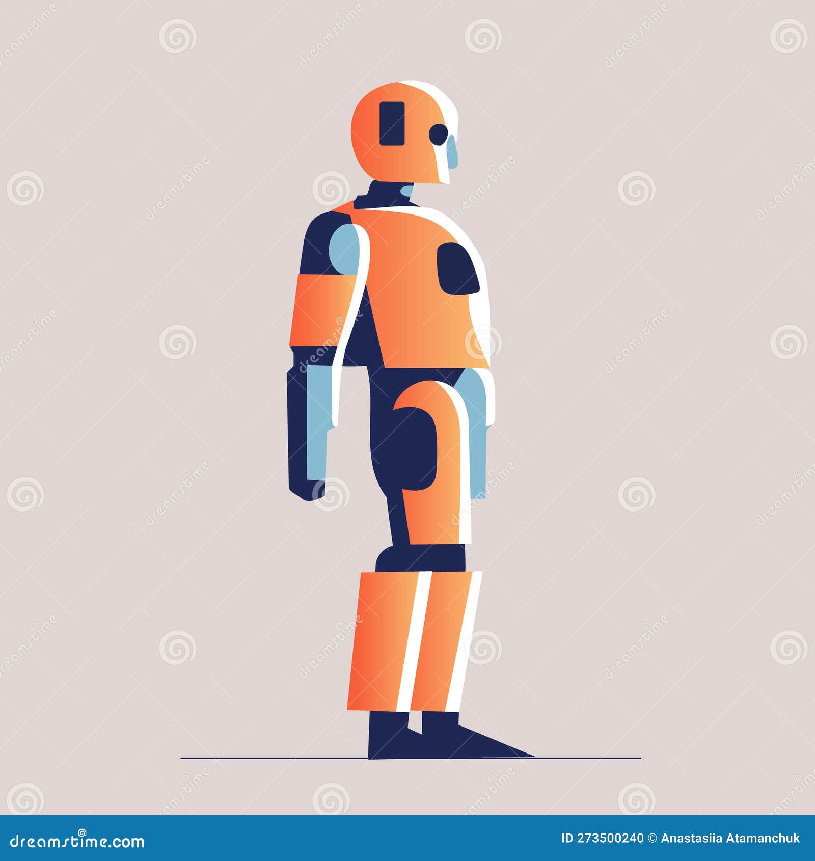 Vector Illustration of a Robot. Artificial Intelligence Chat Bot Human ...