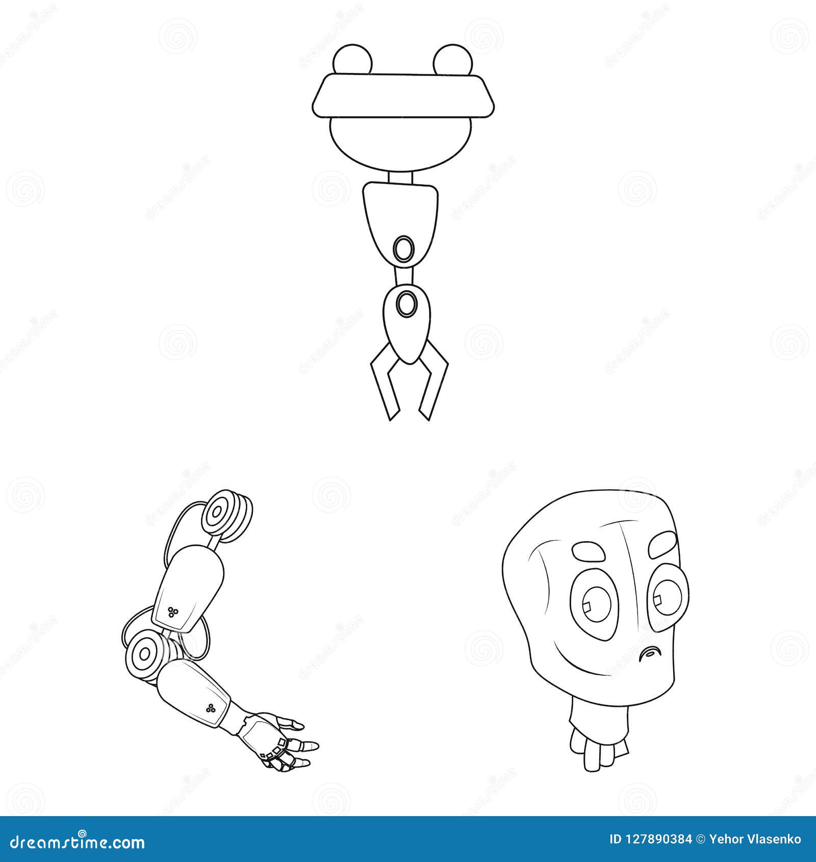 Vector Illustration Of Robot And Factory Icon Collection Of Robot And