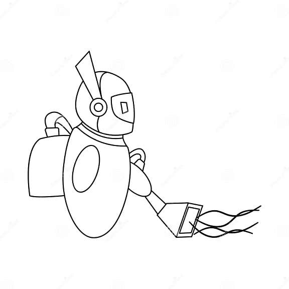 Vector Illustration Of Robot And Factory Icon Set Of Robot And Space