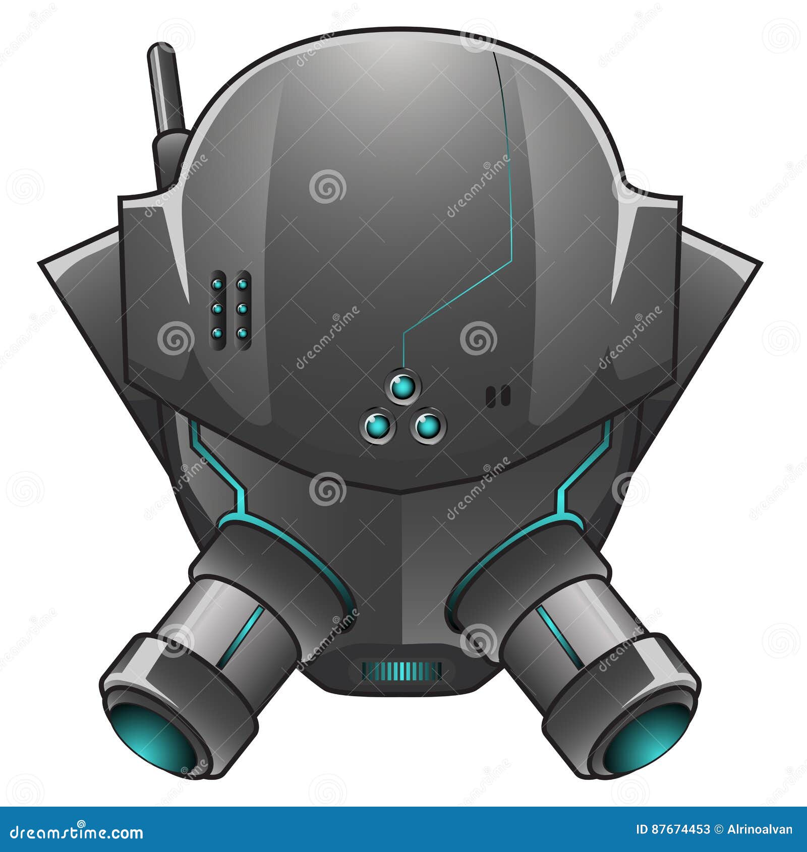 Vector Illustration of Robot Head Stock Vector - Illustration of human ...