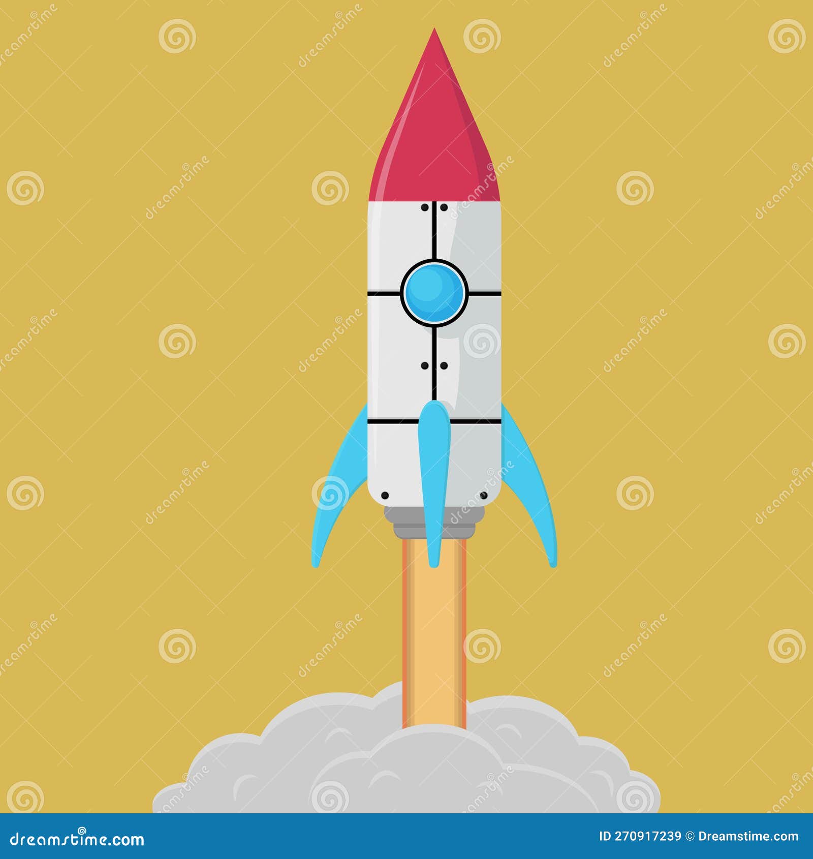 Vector Illustration of a Rocket Over the Earth. Stock Vector ...