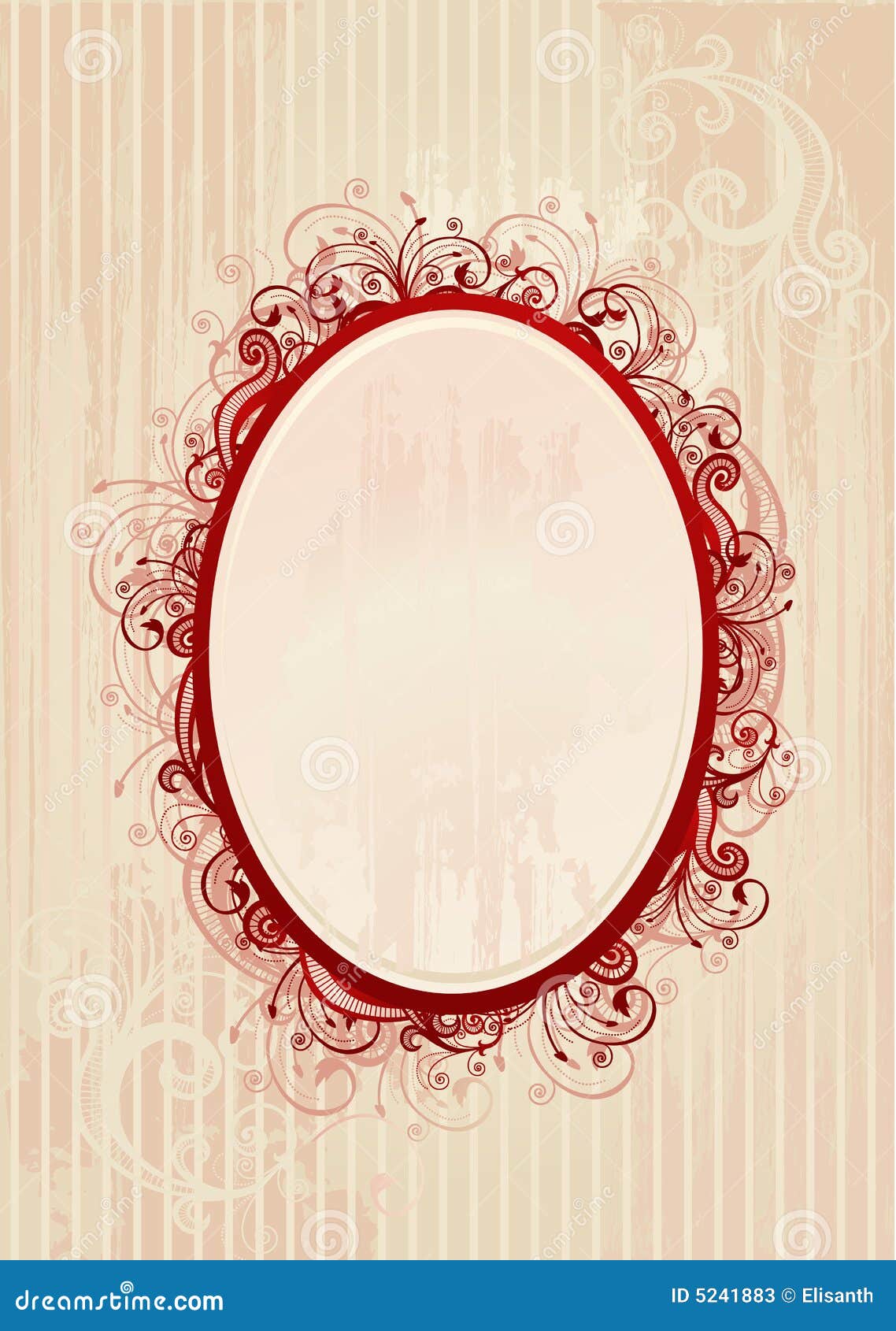 Fancy Oval Frame Border Stock Vector Illustration Of