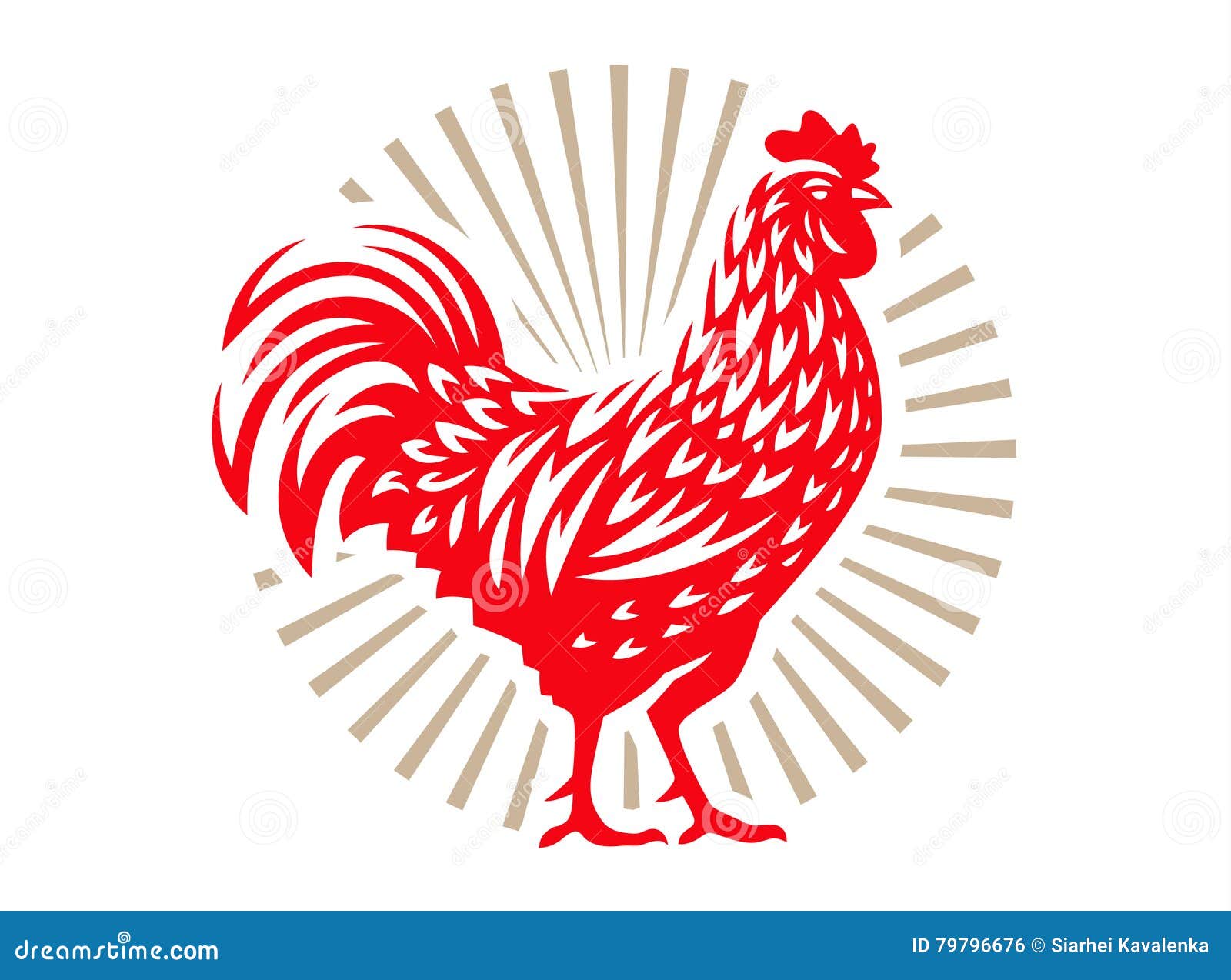Vector Illustration of Rooster, Symbol 2017 Stock Vector - Illustration ...
