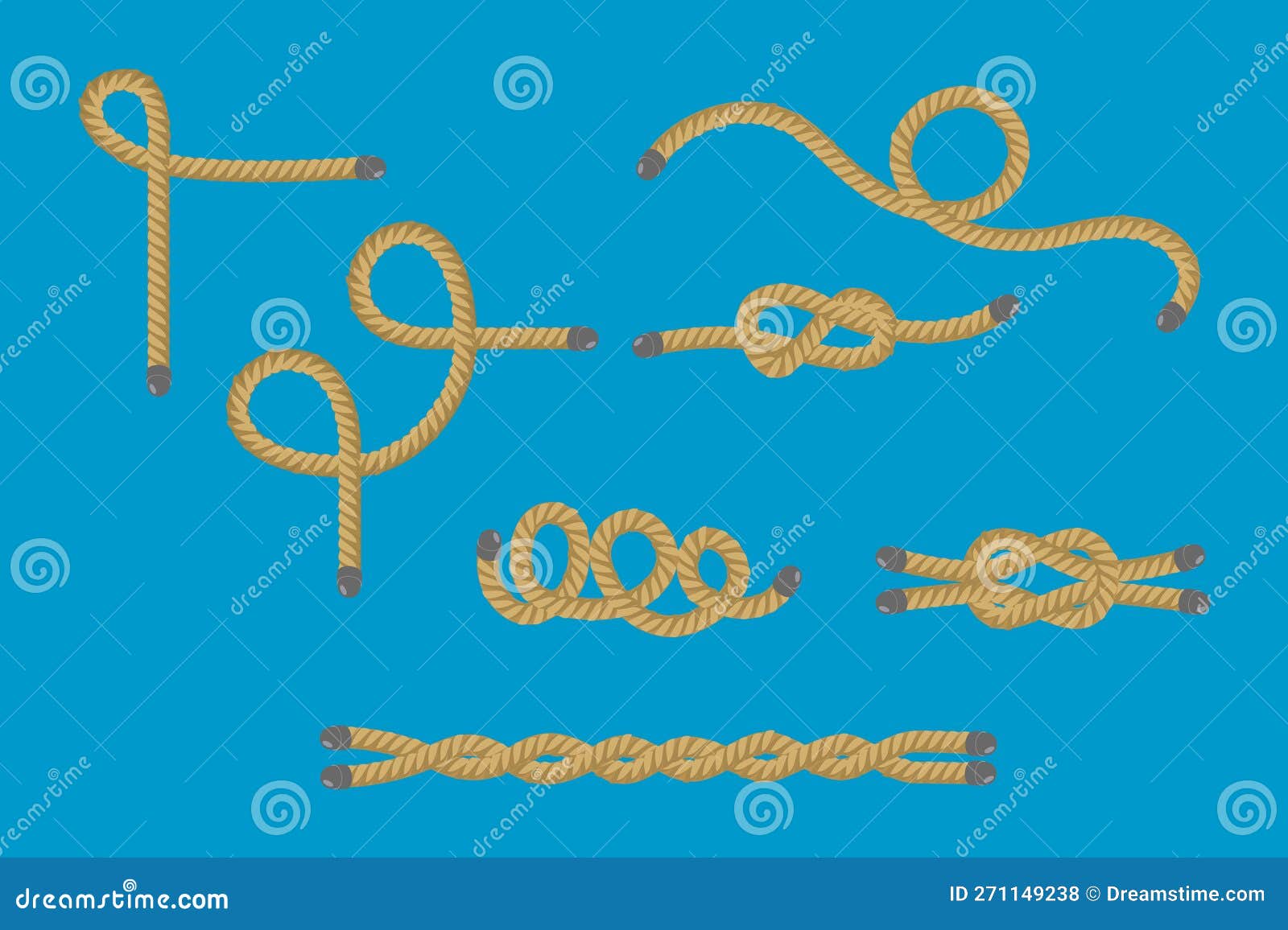 Vector Illustration of Rope Stock Vector - Illustration of element ...
