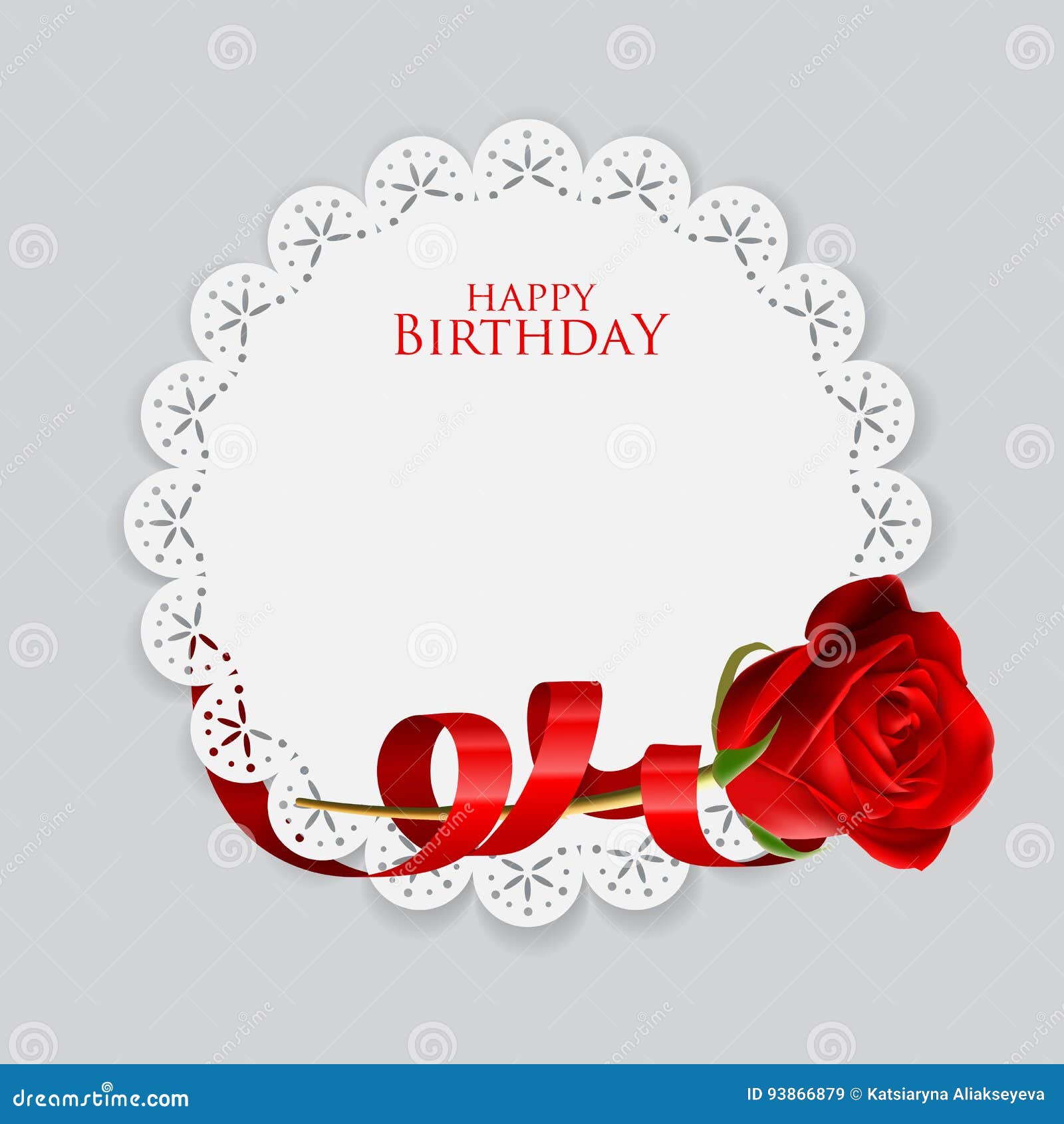 Vector Illustration of a Rose with a Bow Stock Illustration ...