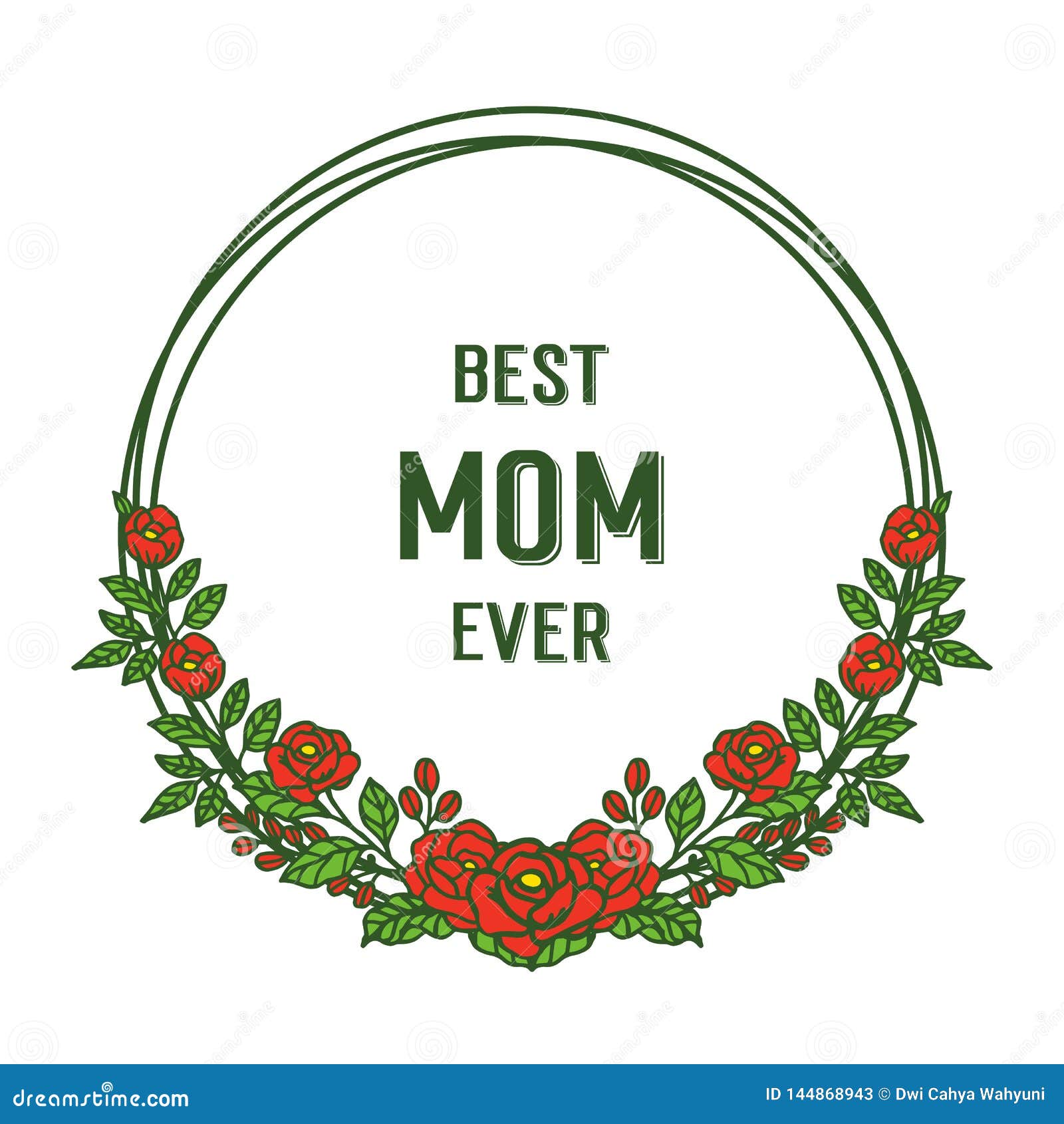 Vector Illustration Rose Floral Frame for Decorative of Greeting Card ...