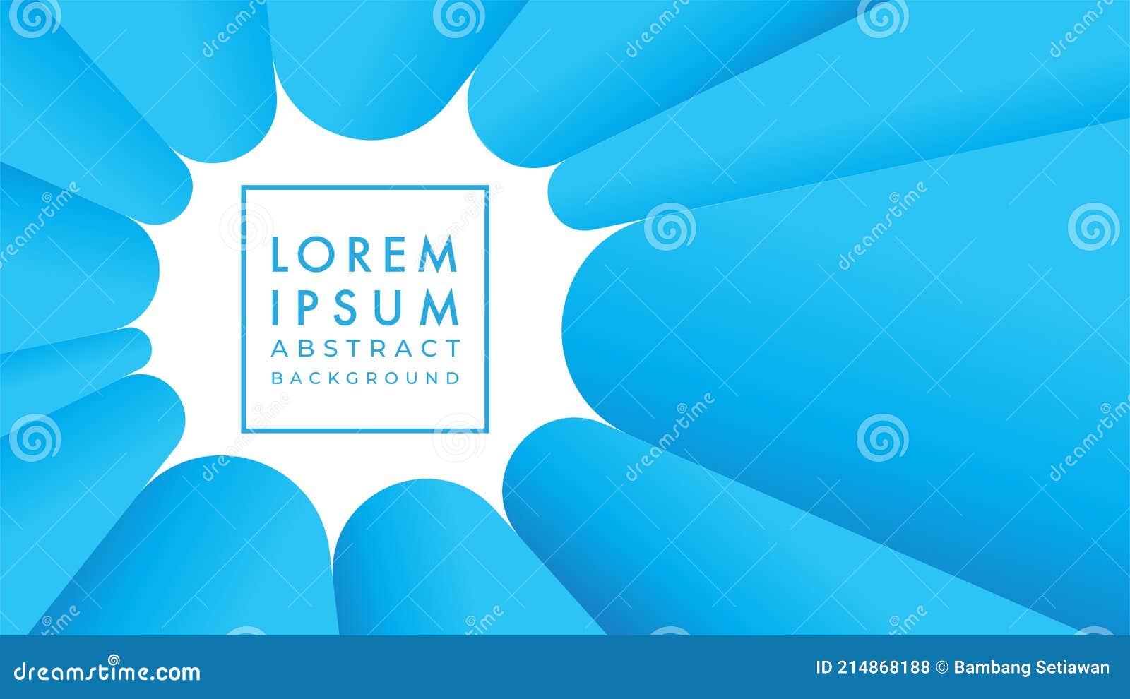 Vector Illustration of Rotating Convex Rounded Shape in Blue Color ...