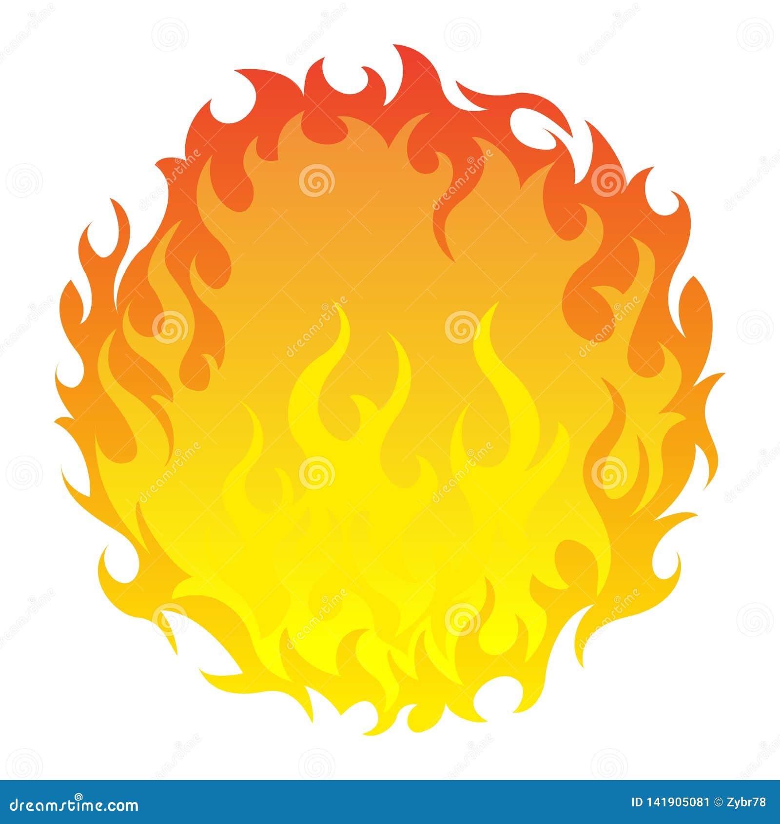 Round Fireball. Design Element Vector Illustration | CartoonDealer.com ...