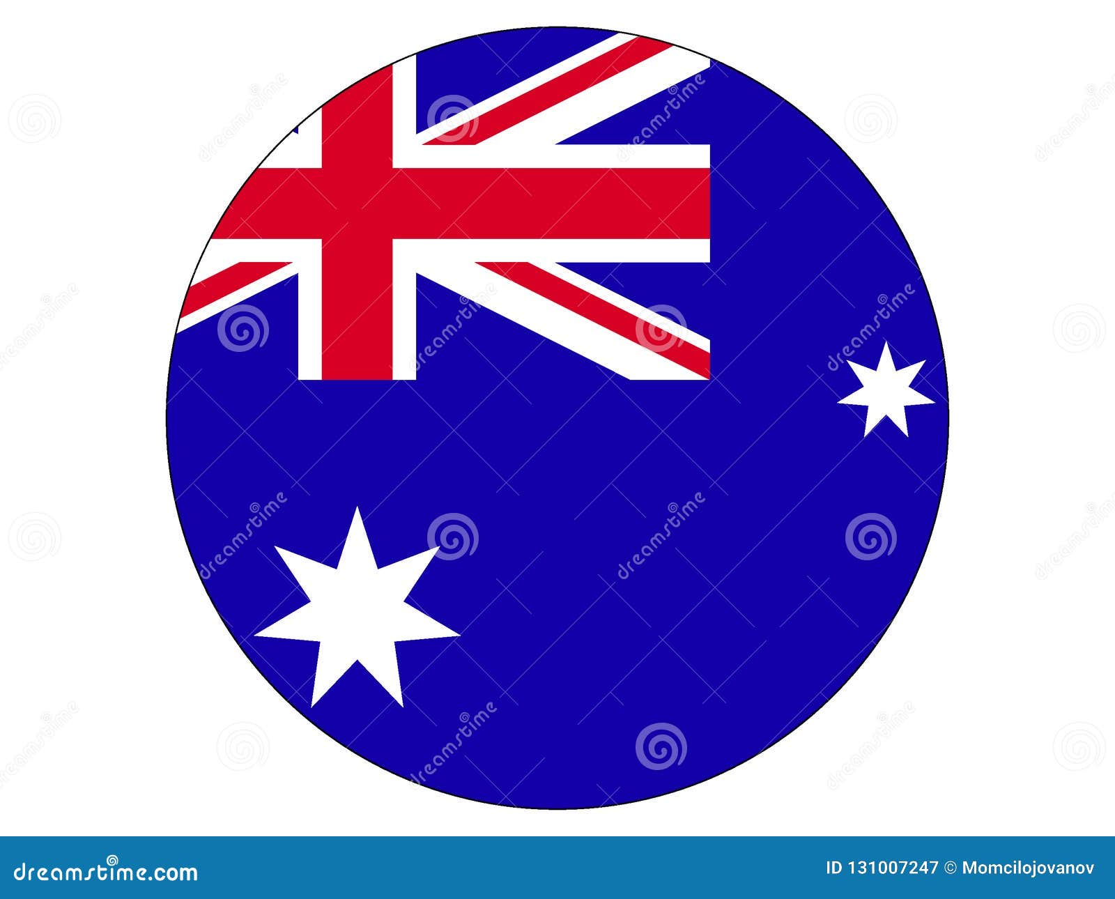 Round Flag of Australia stock vector. Illustration of ensign - 131007247
