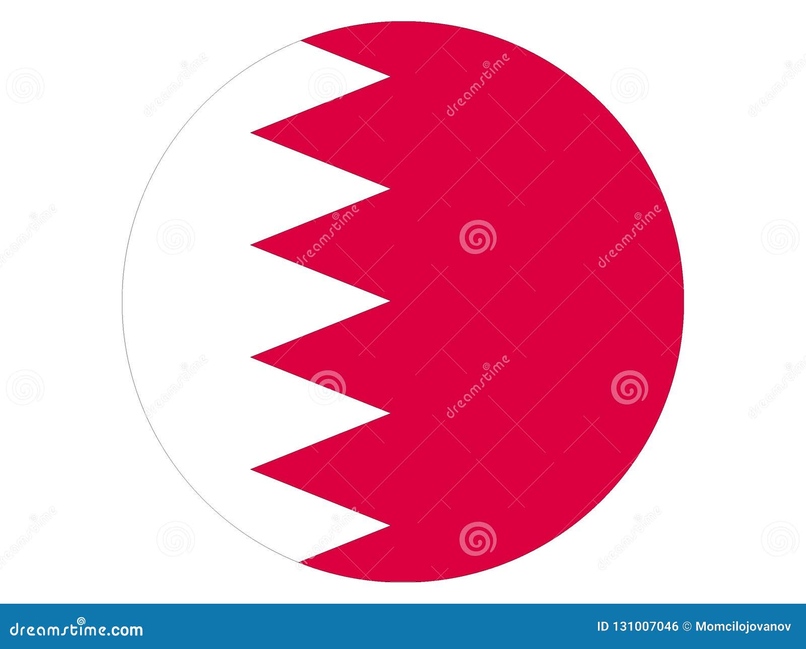 Round Flag of Bahrain stock vector. Illustration of palestine - 131007046