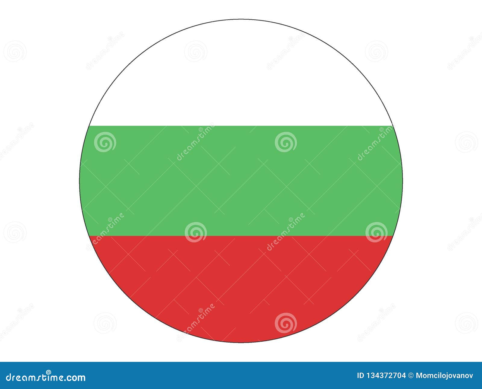 Round Flag of bulgaria stock vector. Illustration of czech - 134372704
