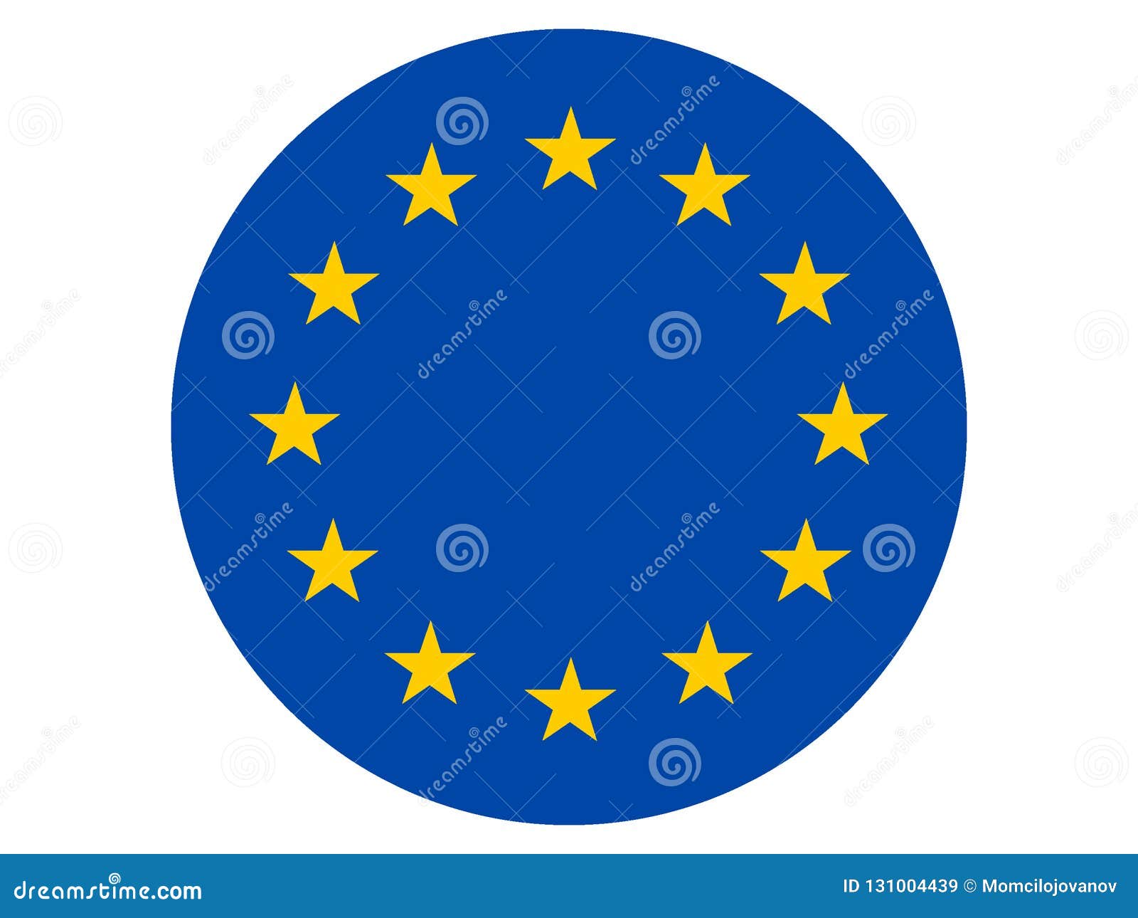 Round flag of EU stock vector. Illustration of italy - 131004439