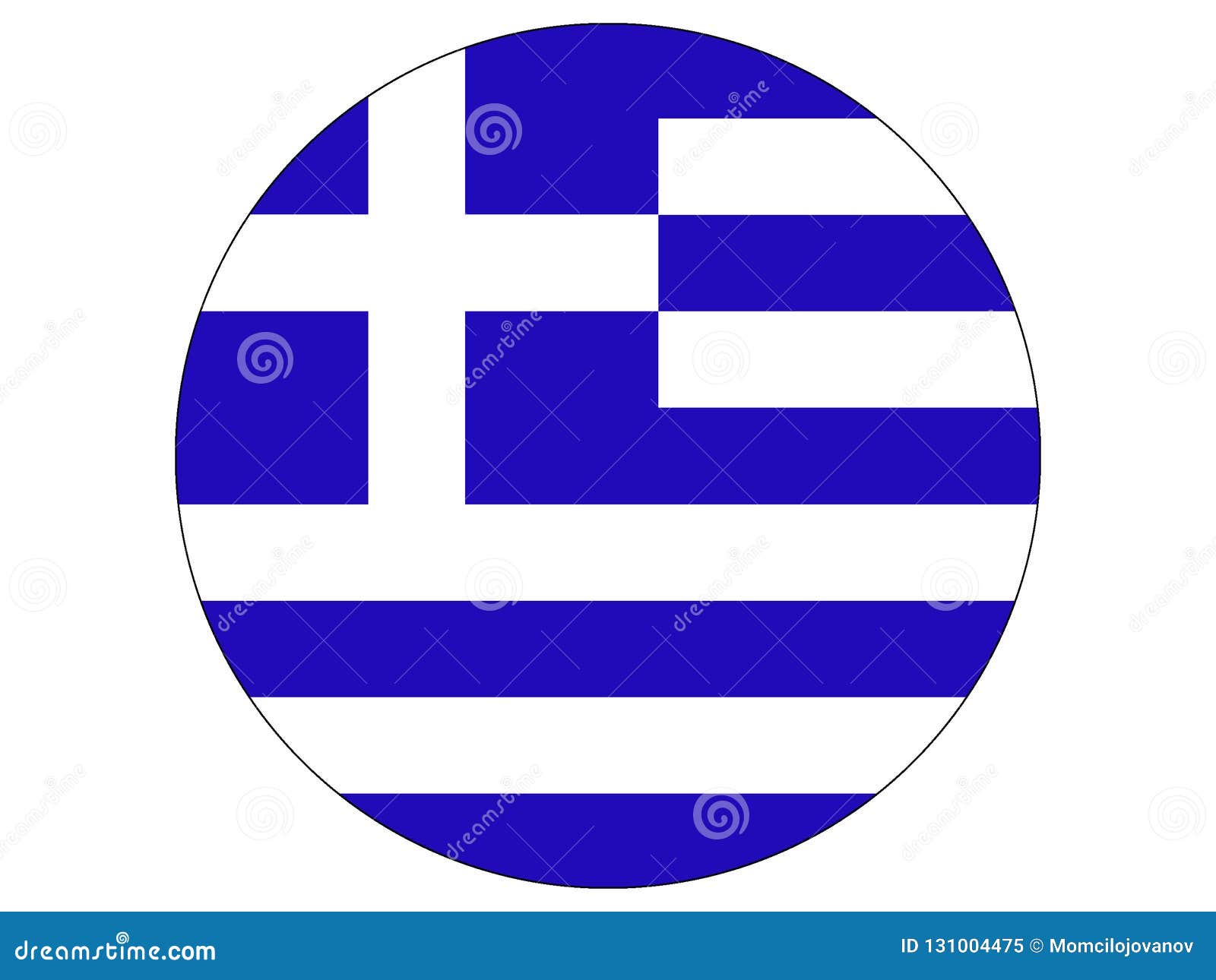 Round flag of Greece stock vector. Illustration of countries - 131004475