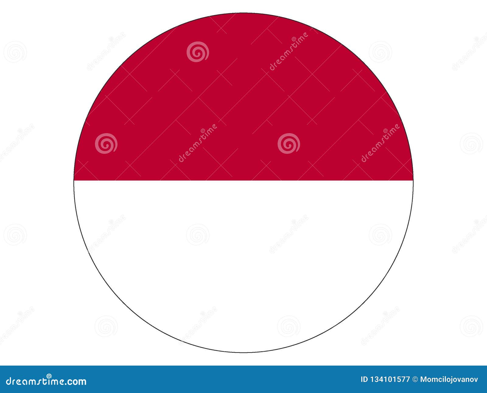 Round Flag of Indonesia stock vector. Illustration of cyprus - 134101577