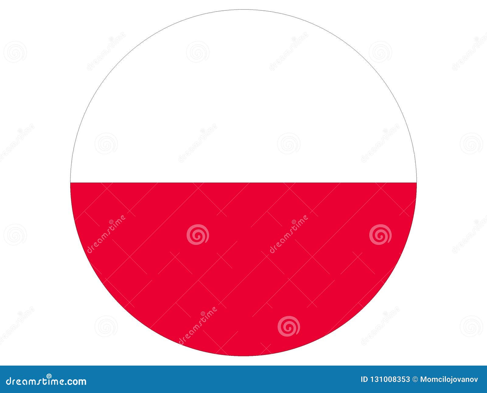 Round flag of Poland stock vector. Illustration of bulgaria - 131008353