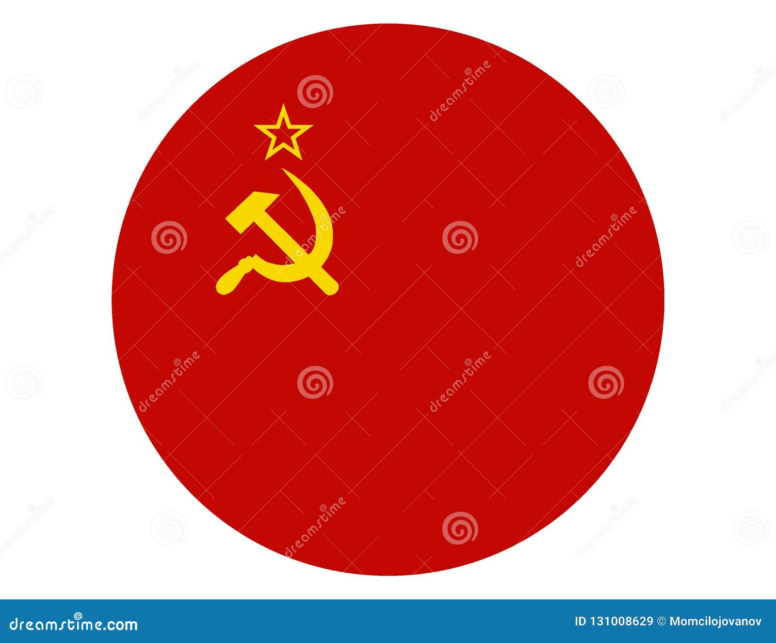 Round flag of Soviet Union stock vector. Illustration of bulgaria ...