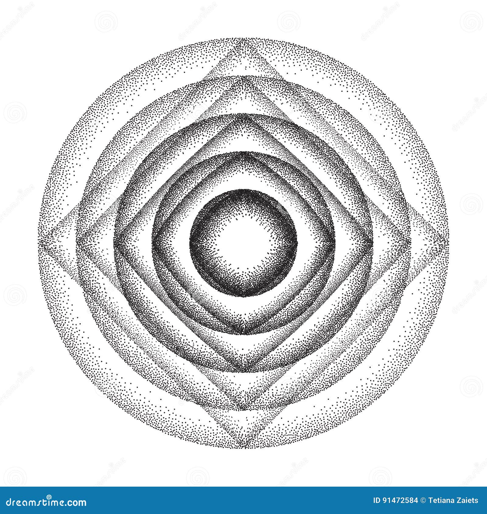 Vector Illustration of Rounded Circles Background Stock Vector ...