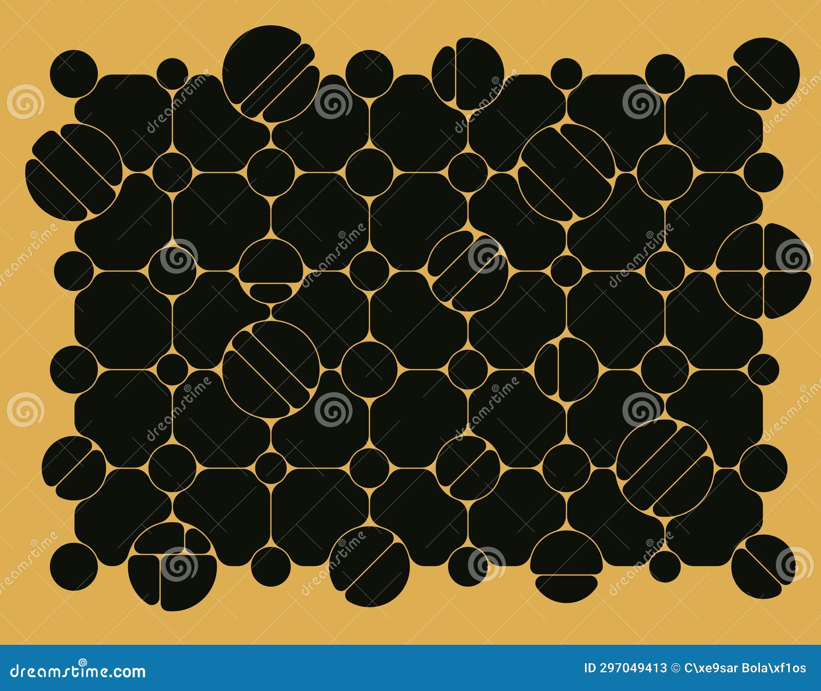 Vector Illustration with Rounded Geometric Shapes. Easy To Color and ...