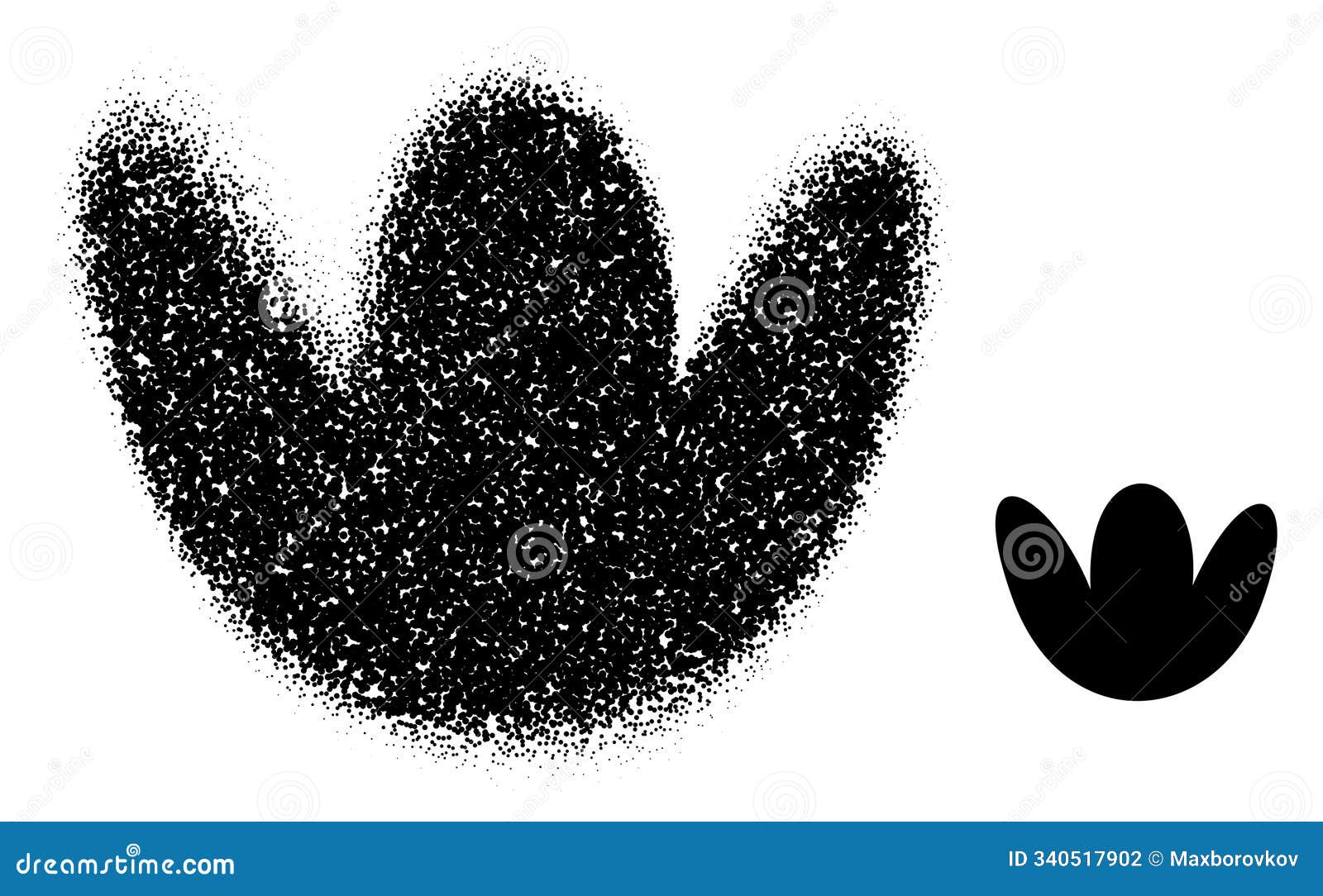 Petal Shape With Stippling Texture Effect Cartoon Vector ...