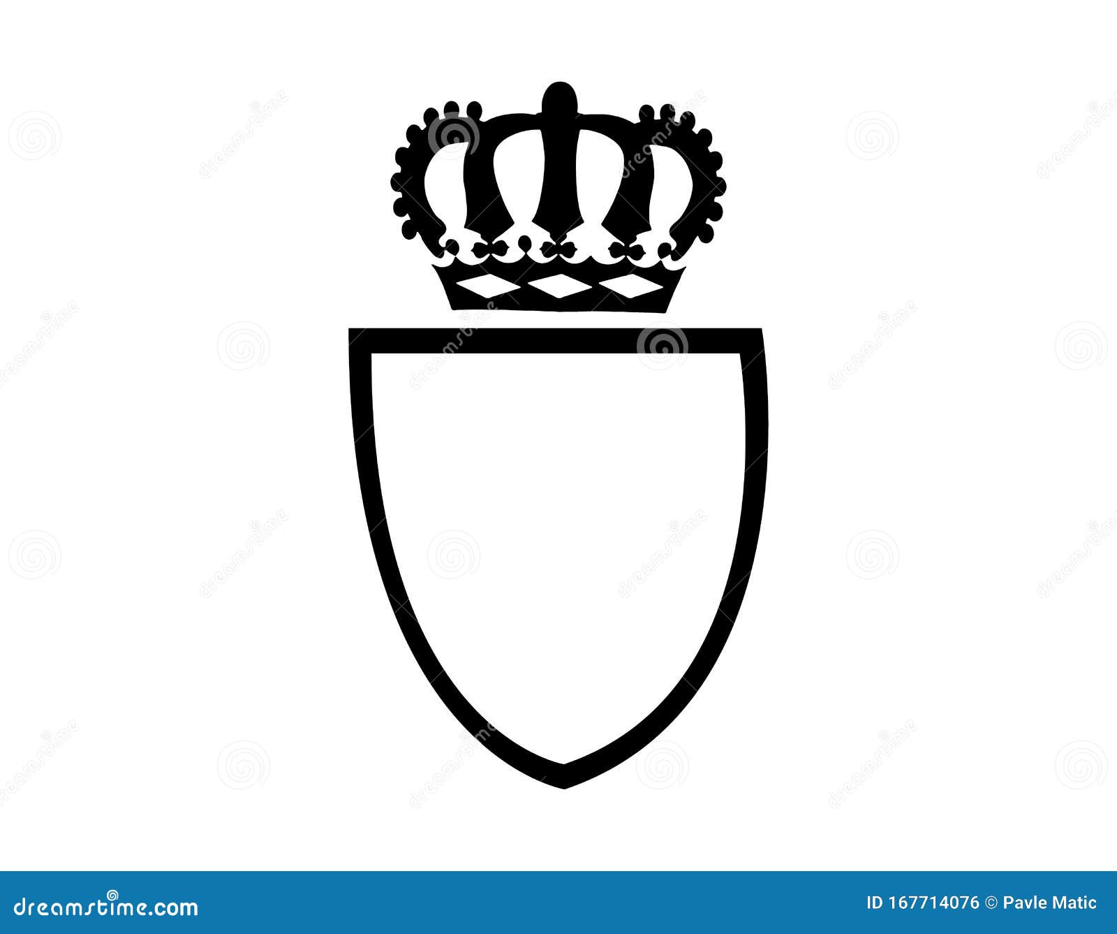 Royal Crest Isolated on a White Background Stock Vector - Illustration ...
