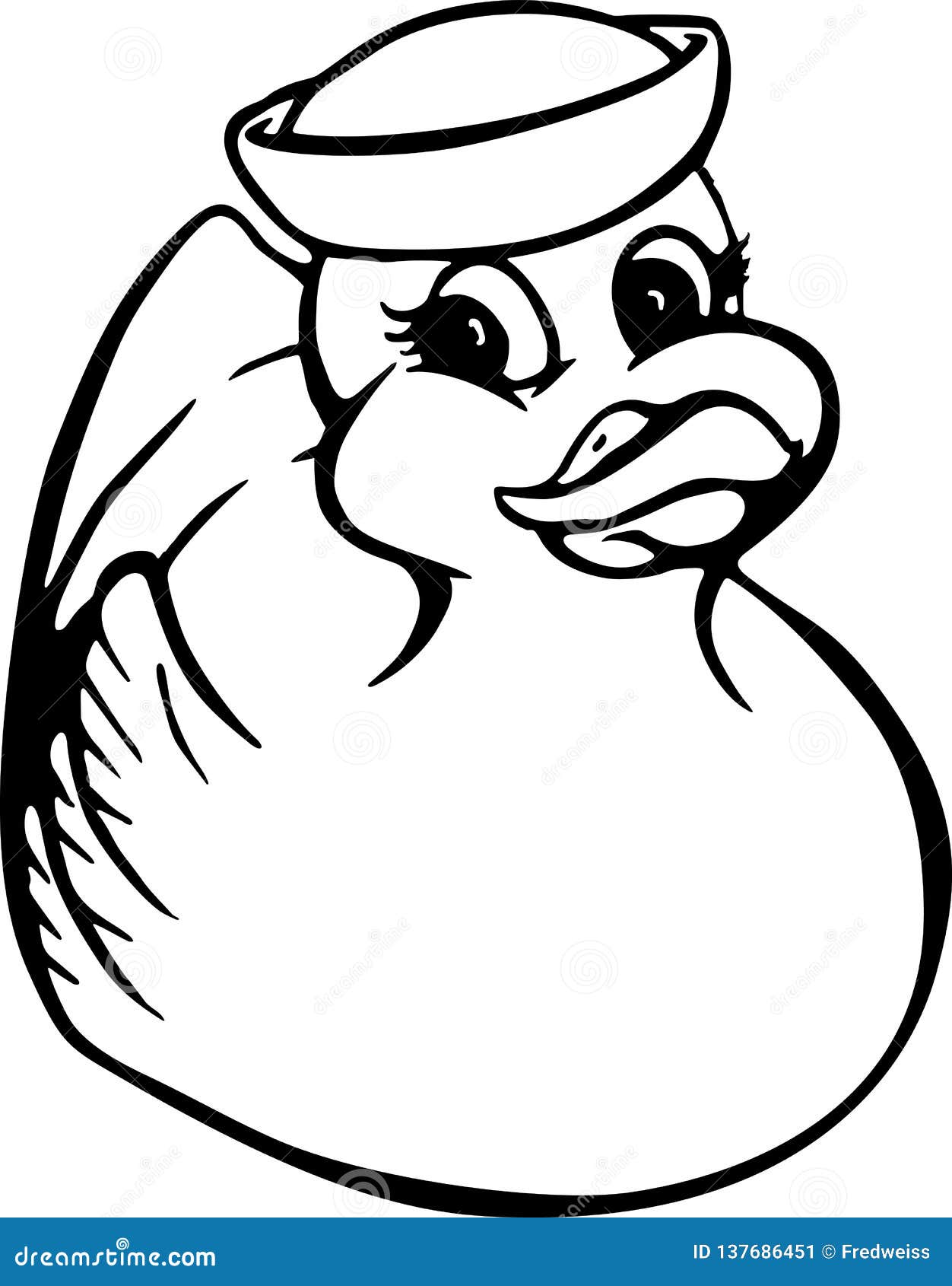 Float Ducky Vector Illustration With Simple Flat Design | CartoonDealer ...