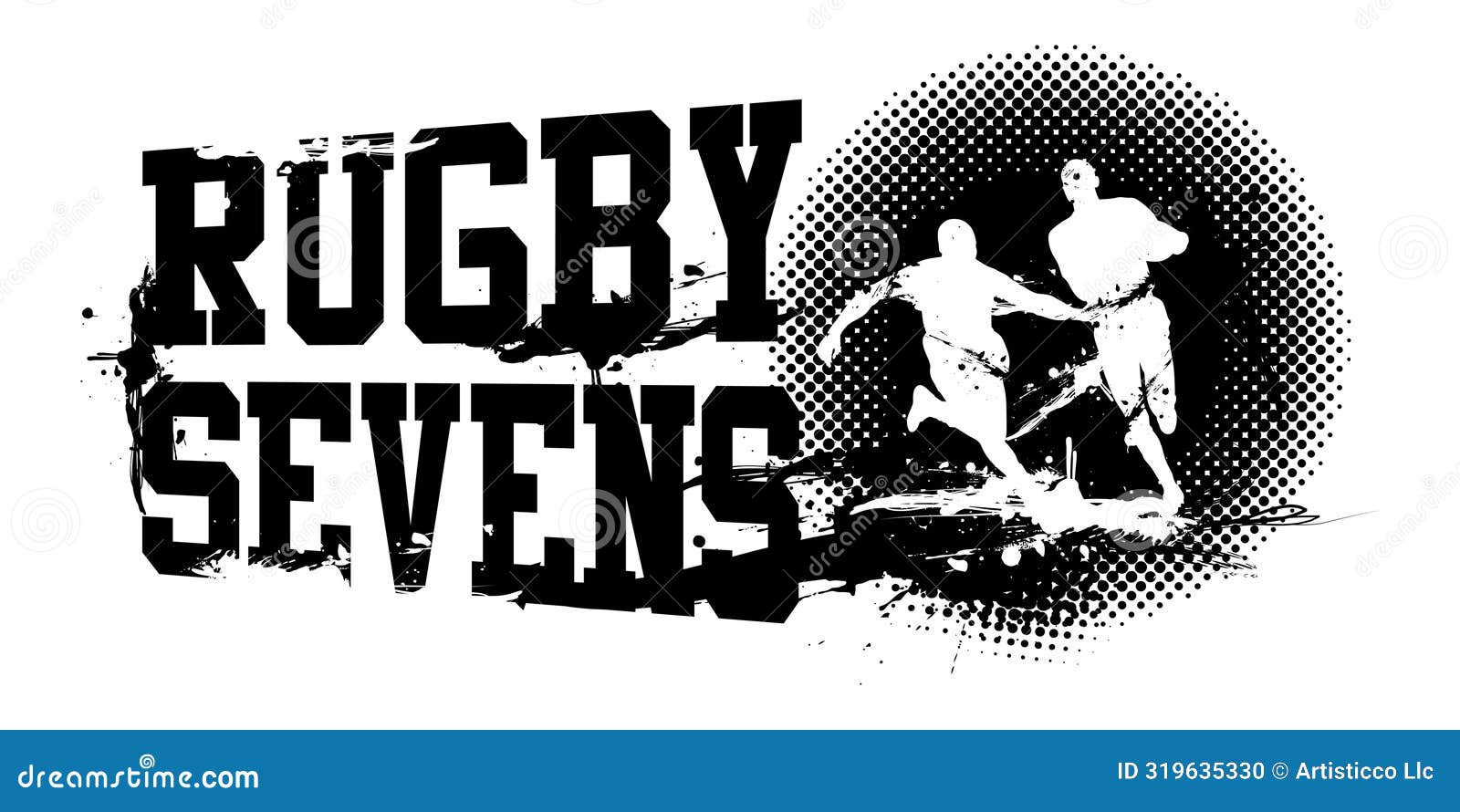 Rugby Sevens Male Banner Vector Illustration Stock Vector ...