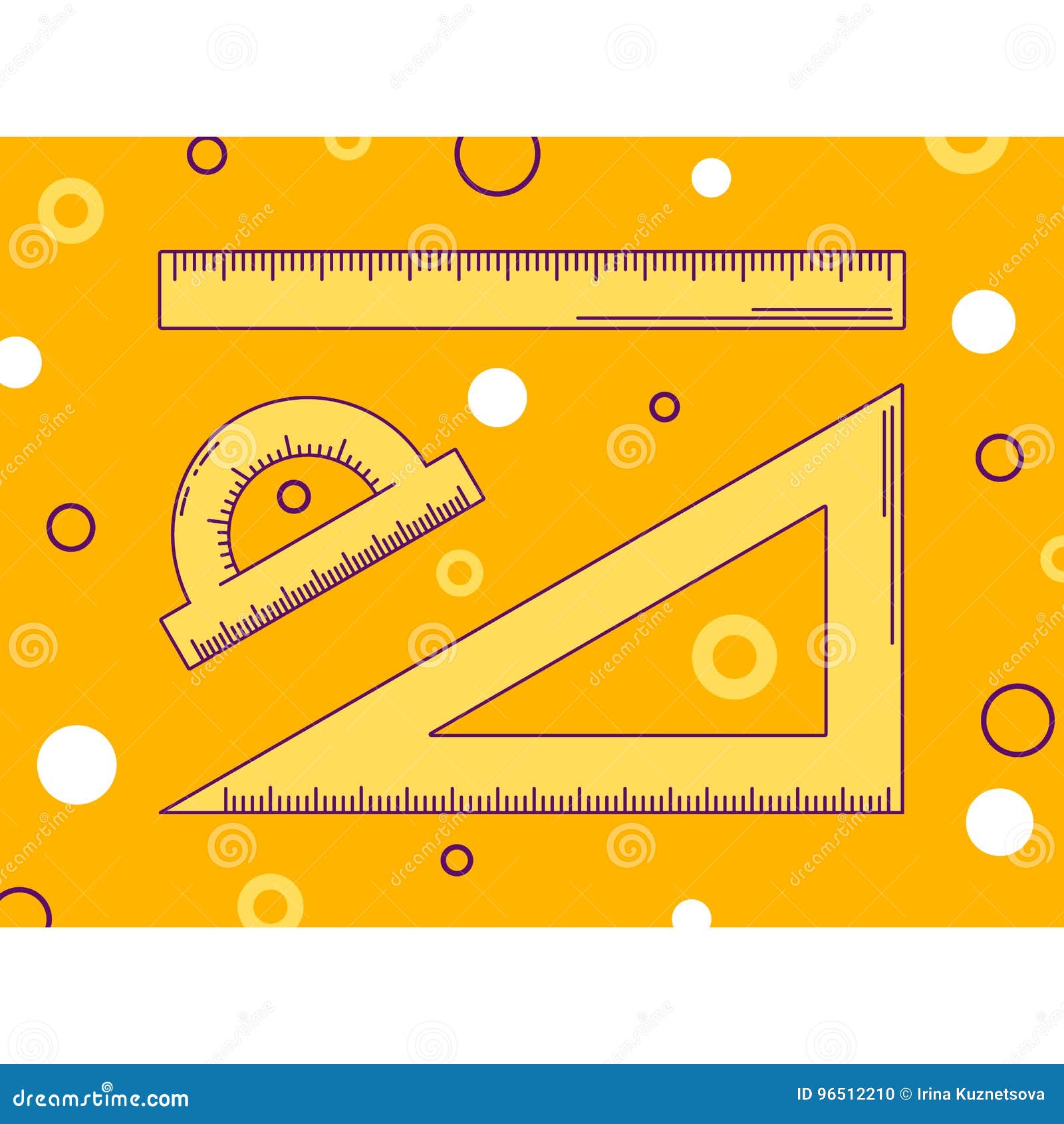 Ruler Triangle Hand Drawn In Doodle Style. Scandinavian Simple ...