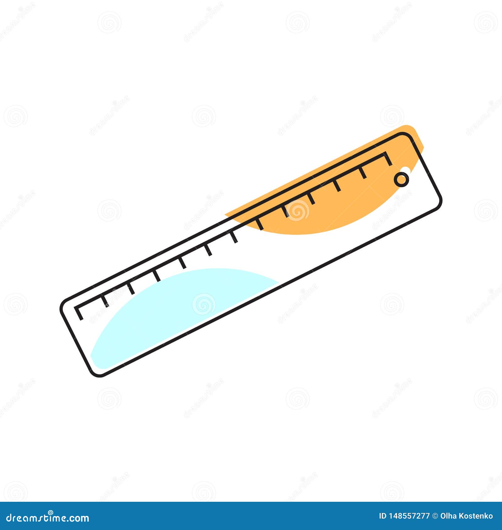 Ruller Icon In A Flat Style. Vector Illustration Pictogram On White ...