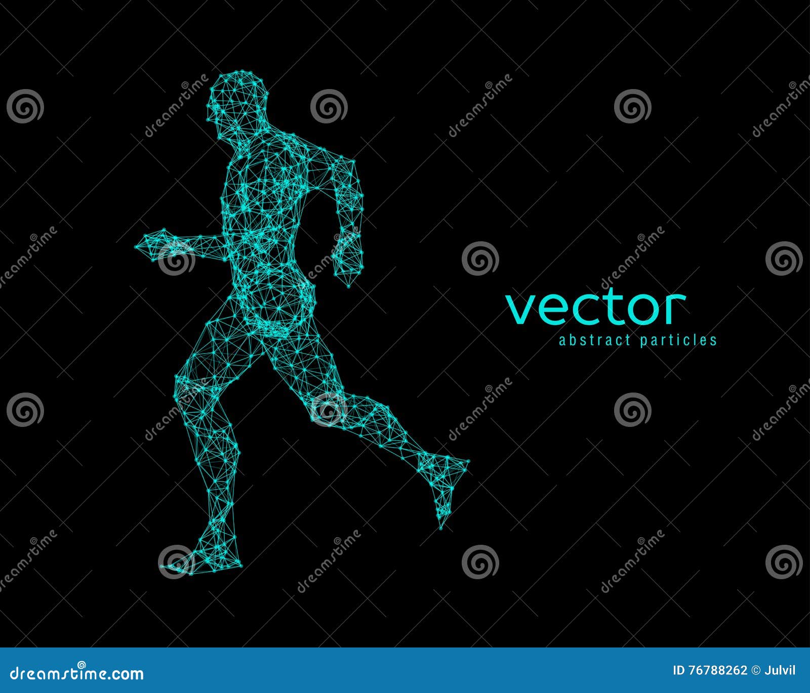 Vector Illustration of Running Man. Stock Vector - Illustration of ...