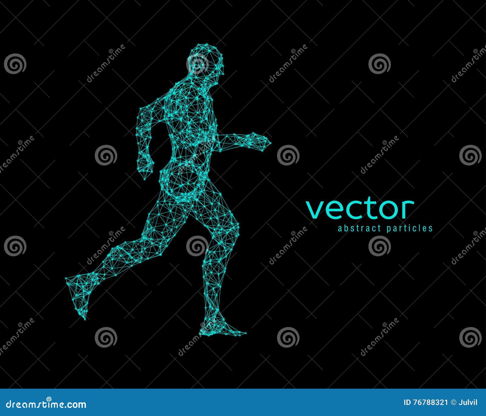 Vector Illustration of Running Man. Stock Vector - Illustration of ...