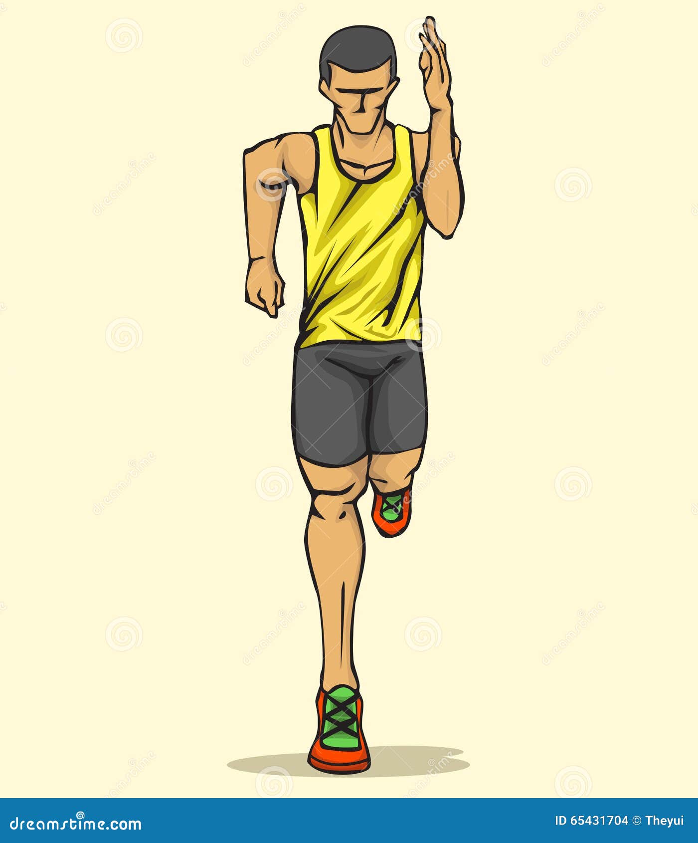 Vector Illustration Running Man Stock Vector - Illustration of abstract ...