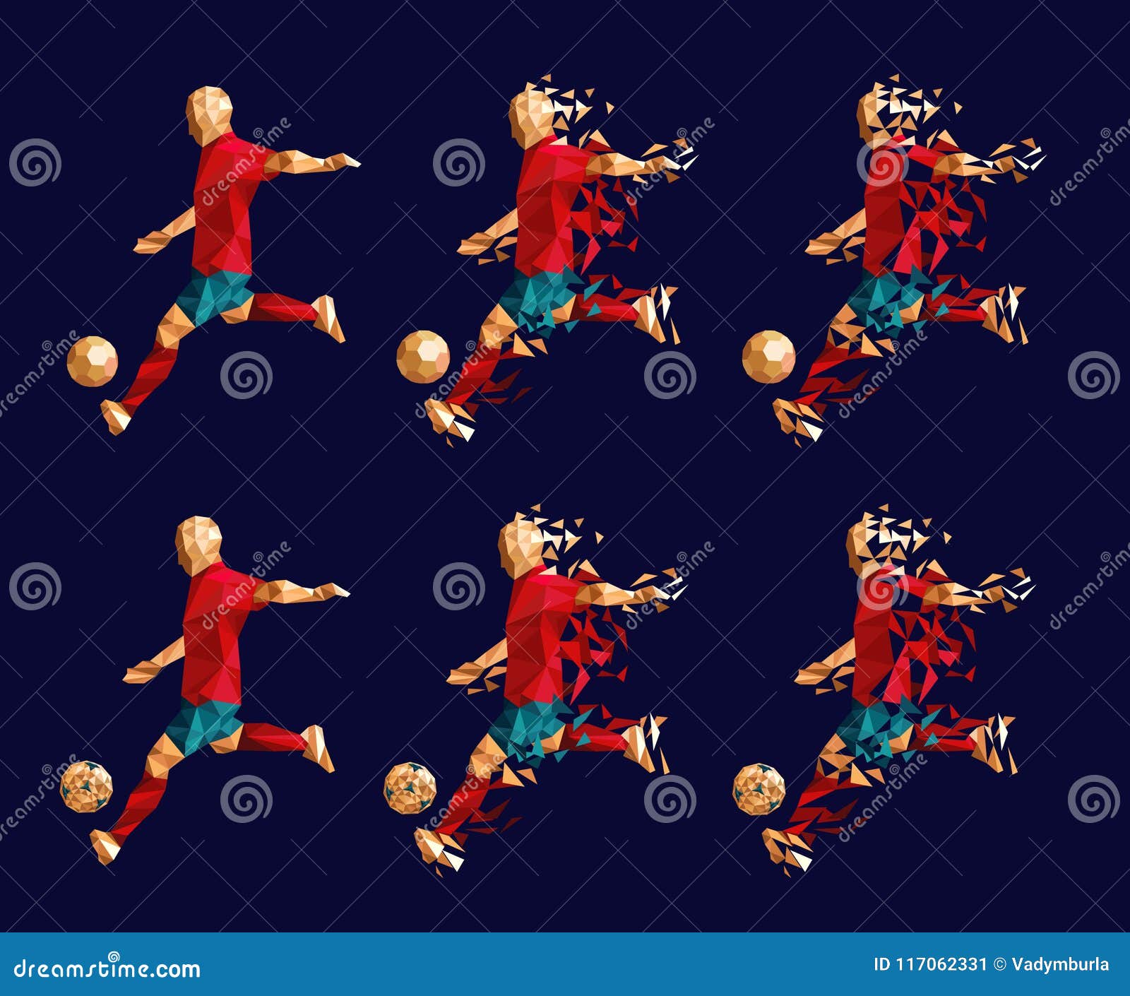 Vector Illustration Running Man Low Poly Modeling Stock Illustration ...