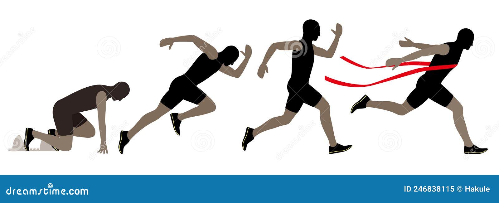 Vector Illustration of Running; Motion Exposure Shot Stock Vector ...