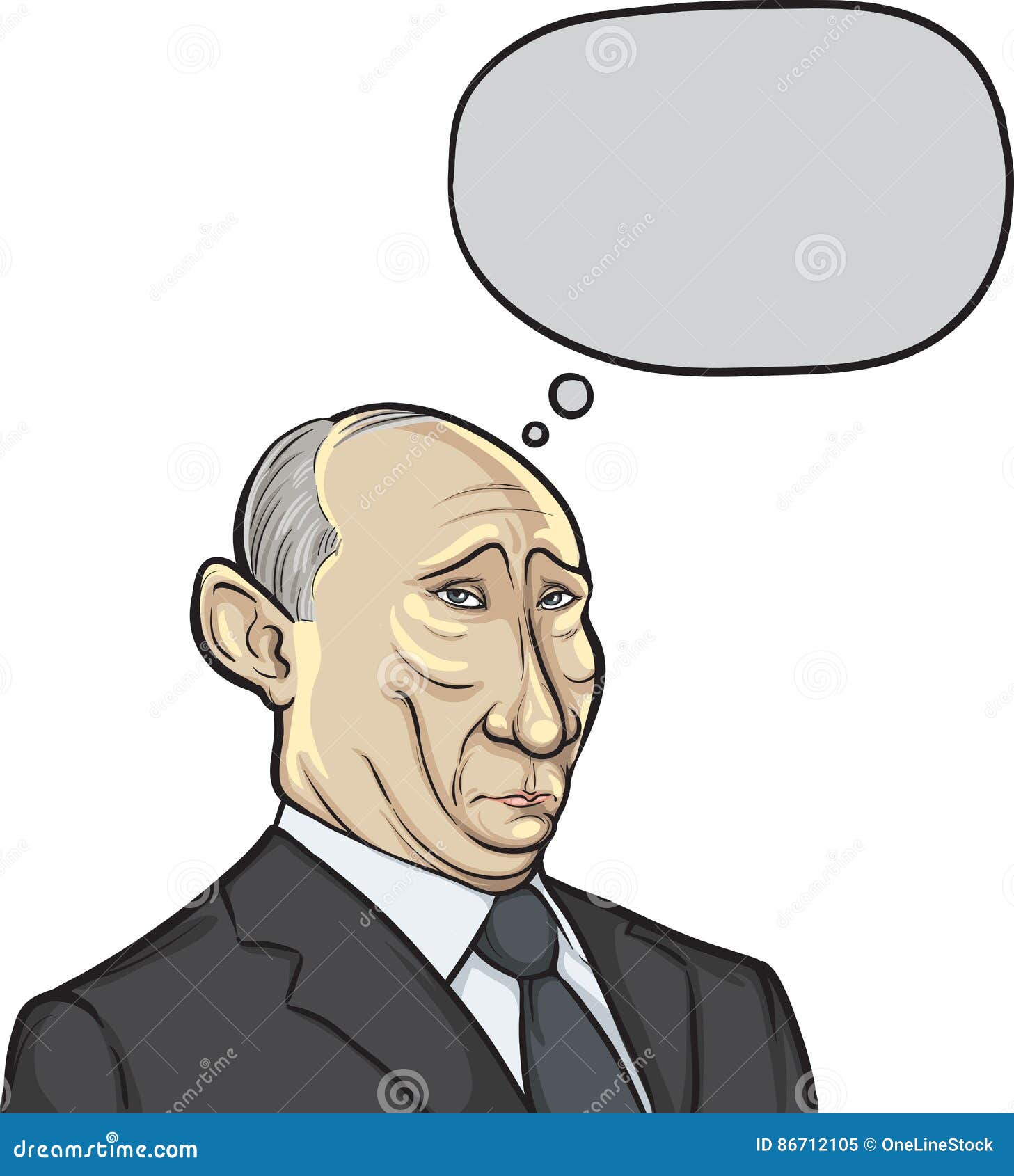 Russian President Vladimir Putin Standing With Missile Vector ...