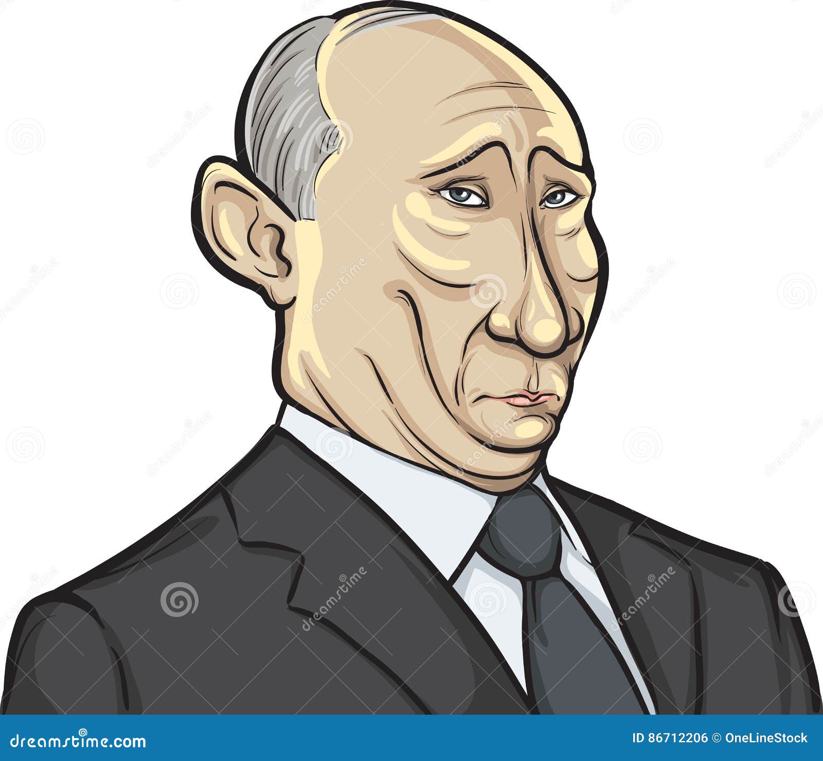 Russian President Putin Cartoon Caricature Editorial Image ...