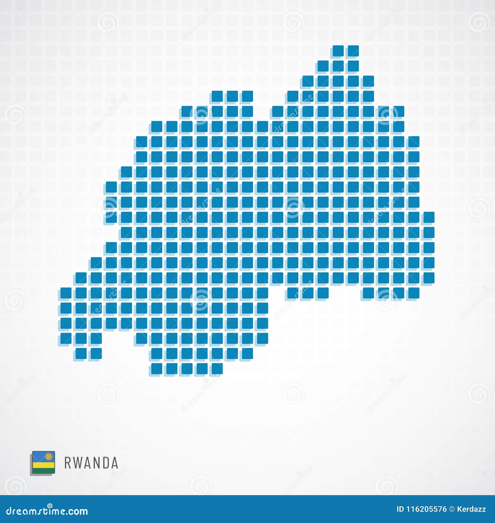Rwanda map and flag icon stock vector. Illustration of business - 116205576