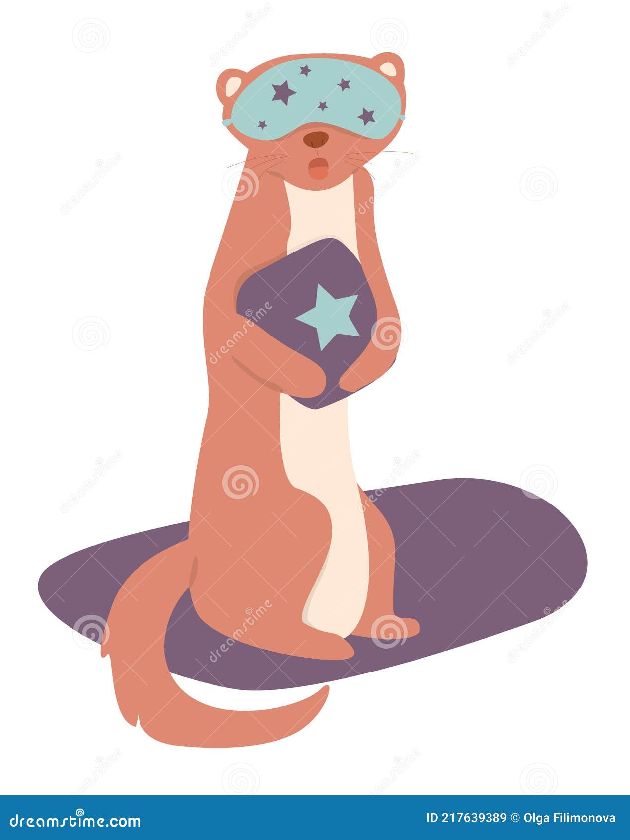 Vector Illustration of Sable with Mask. for Childish Posters, Prints ...