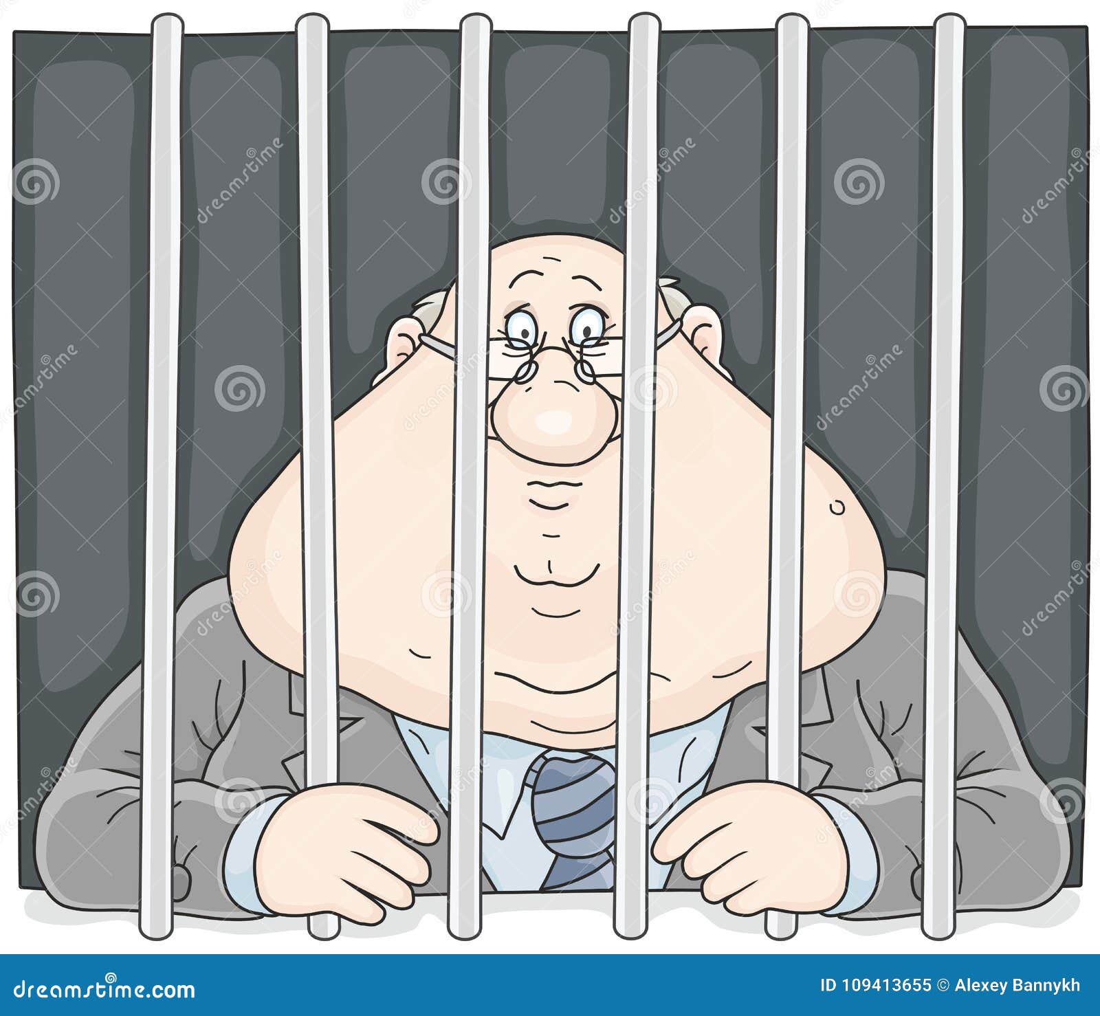 Corrupt Official Behind Bars Stock Vector - Illustration of doomed ...