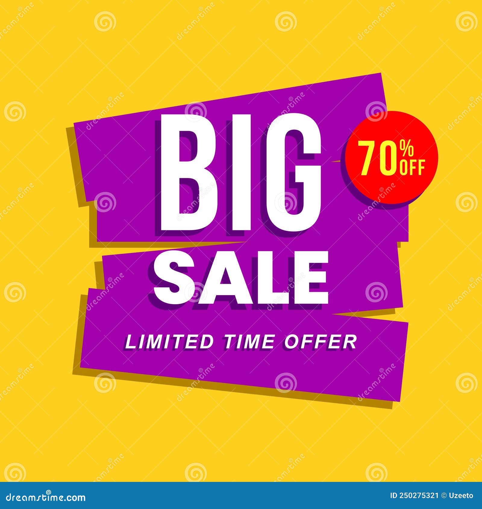 Vector Illustration Big Sale Banner Template.simple Style Stock Vector ...