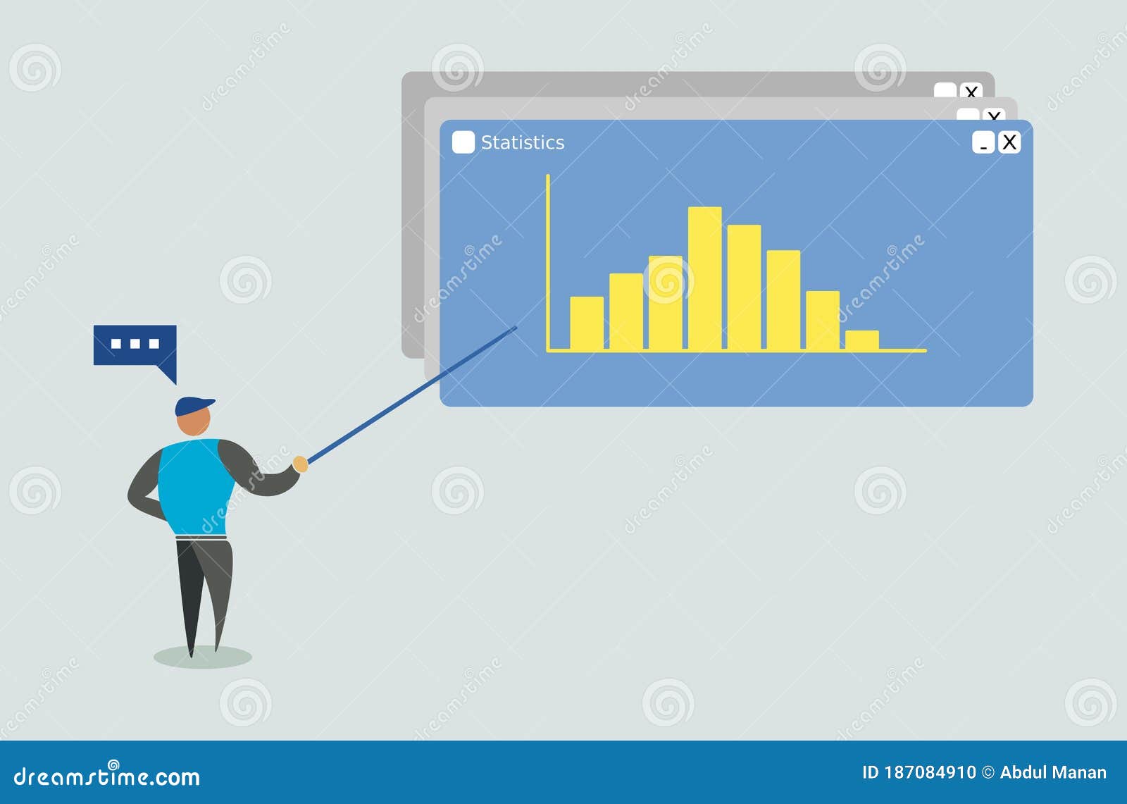 Vector Illustration of Sales Increase and Decrease Data, Data Analysis ...