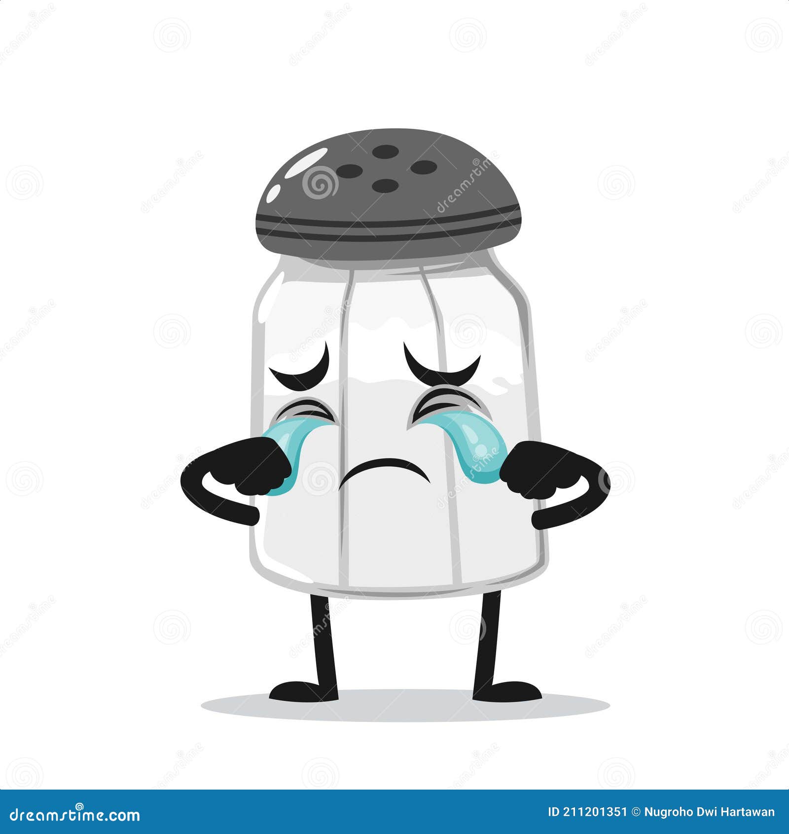 Vector Illustration of Salt Shaker Mascot or Character Stock Vector ...