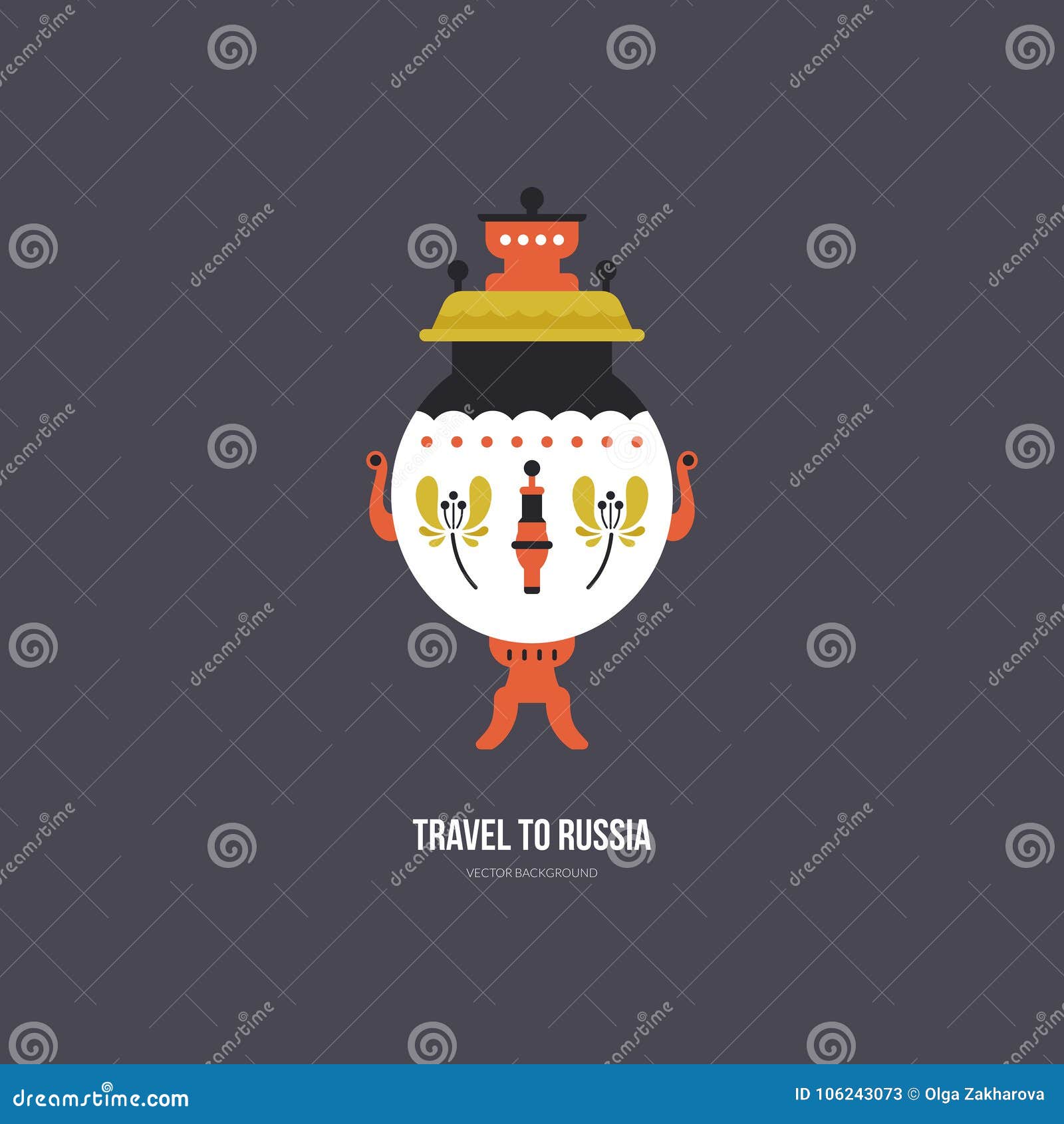 Samovar Vector Illustration Stock Vector - Illustration of sign, symbol ...